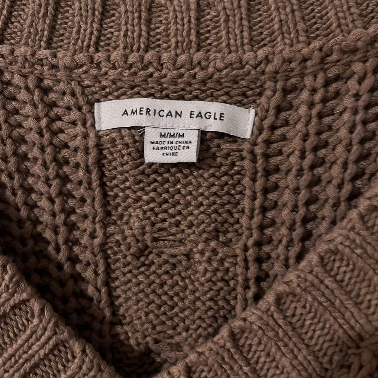 oversized medium size american eagle knit vest... - Depop