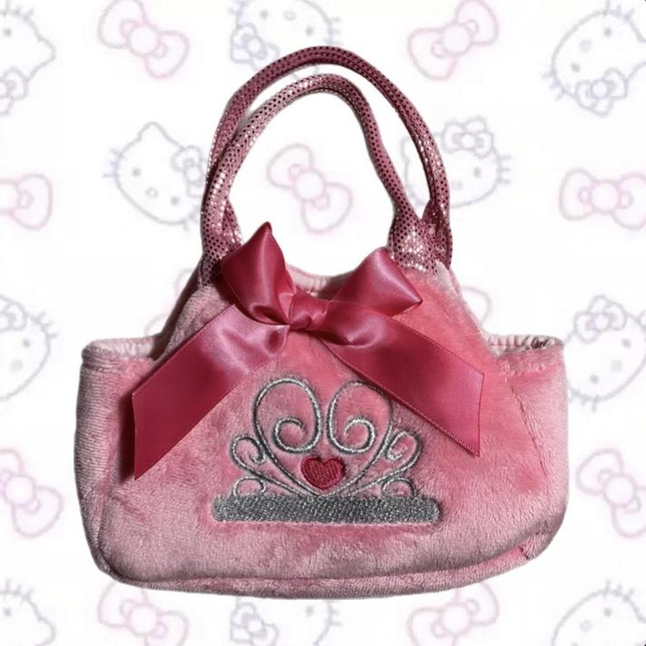 fuzzy pink princess clutch purse / wallet (it's... - Depop