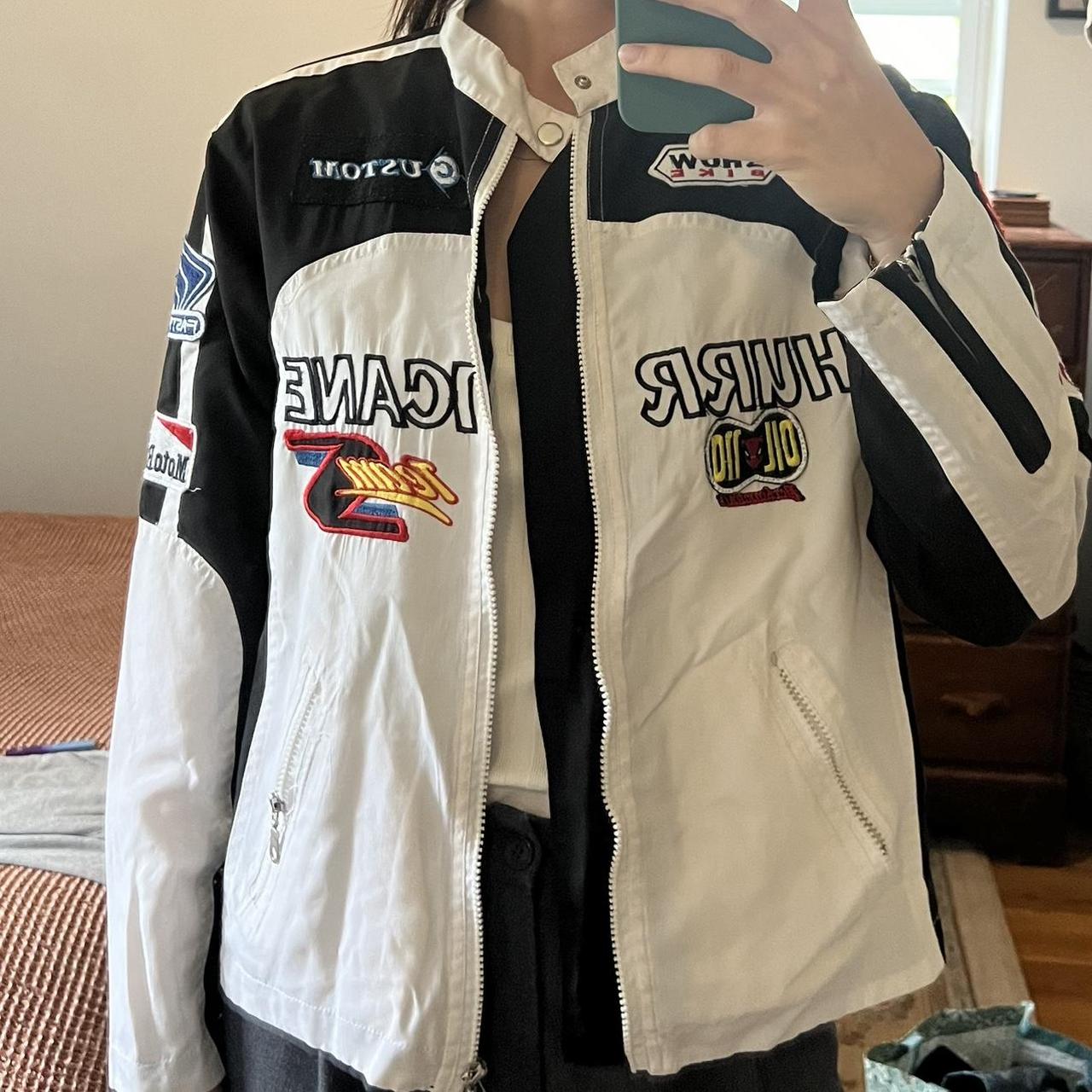 Vintage/Y2K Racer Jacket - Depop