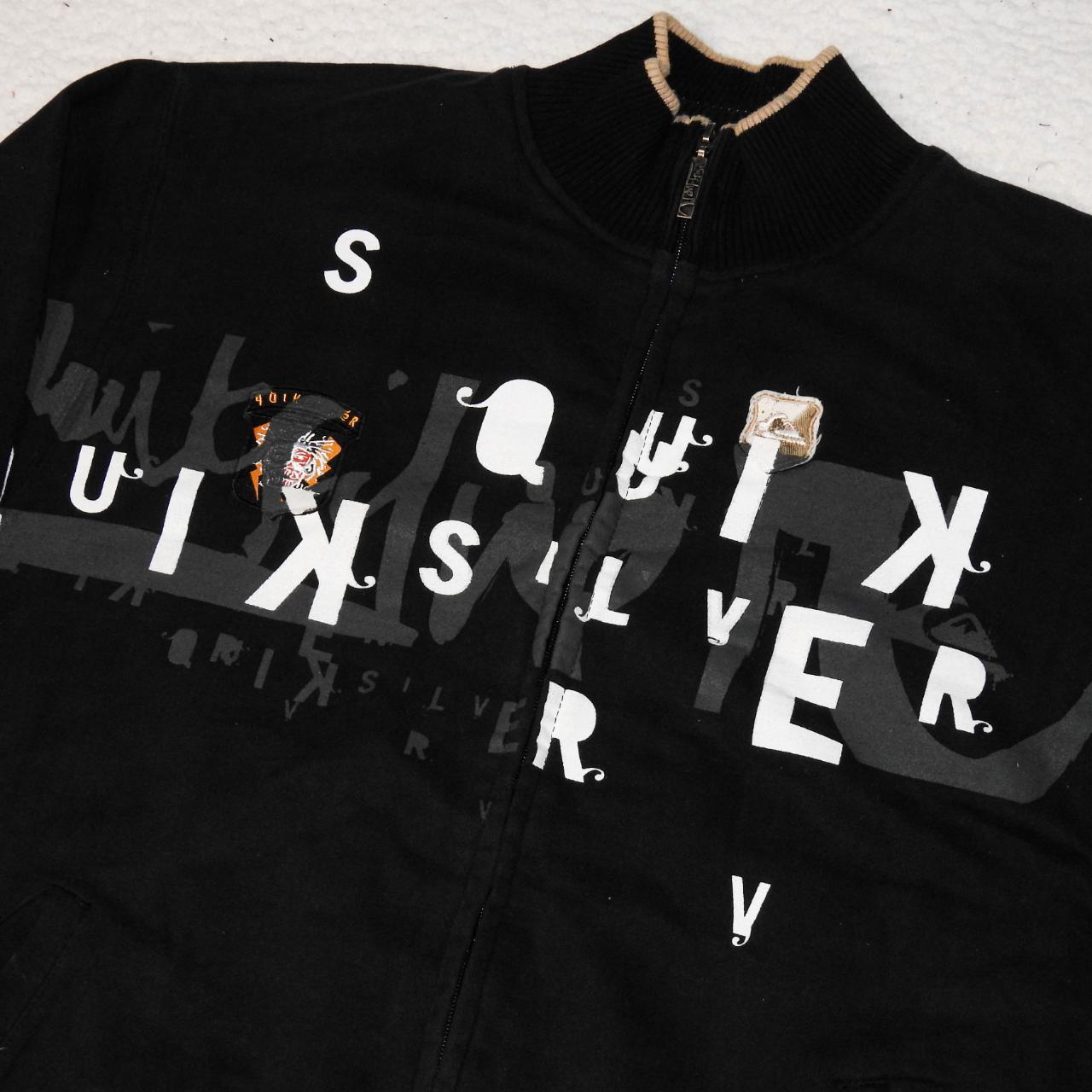 sick asf 2000s quiksilver zip up jumper in mens size... - Depop