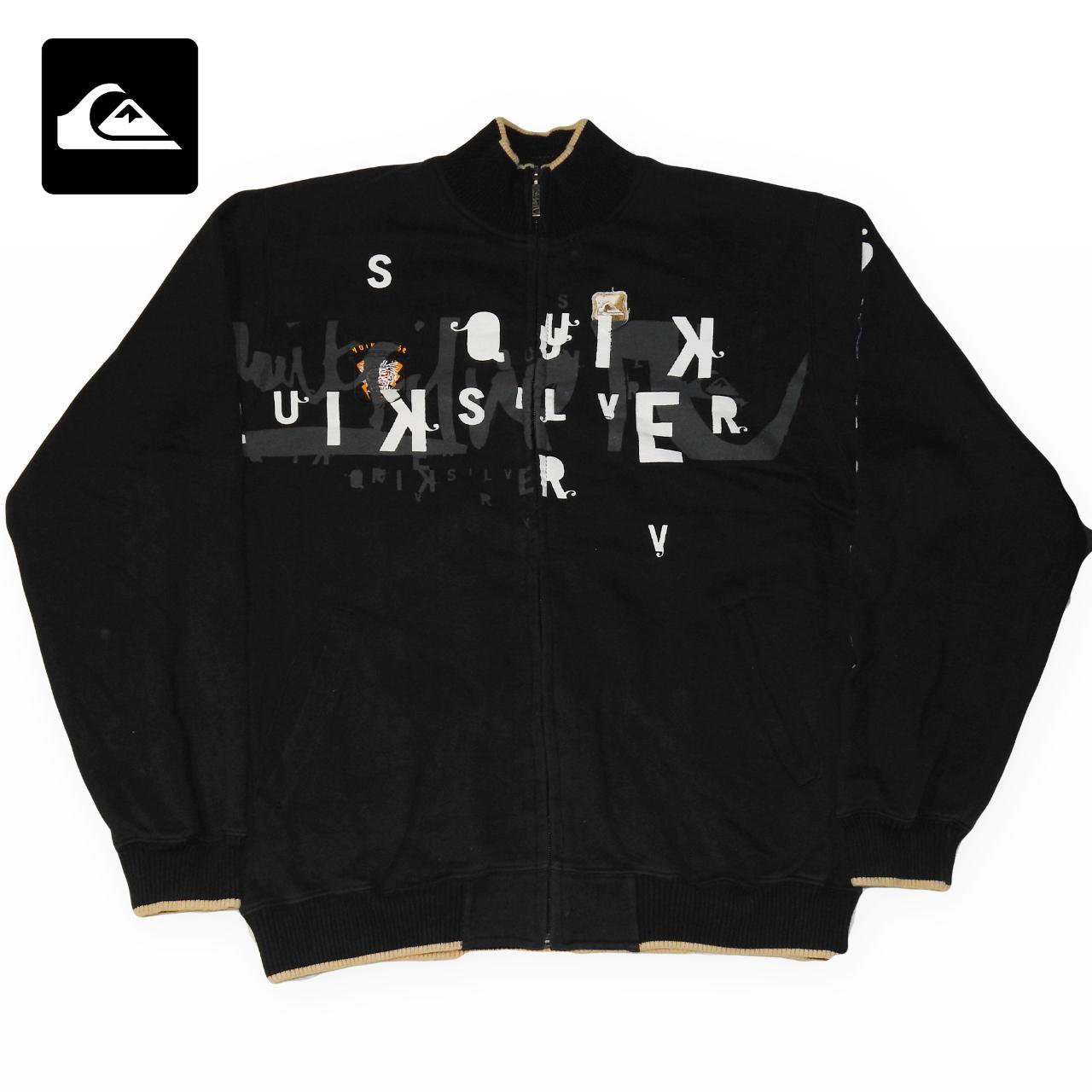sick asf 2000s quiksilver zip up jumper in mens size... - Depop