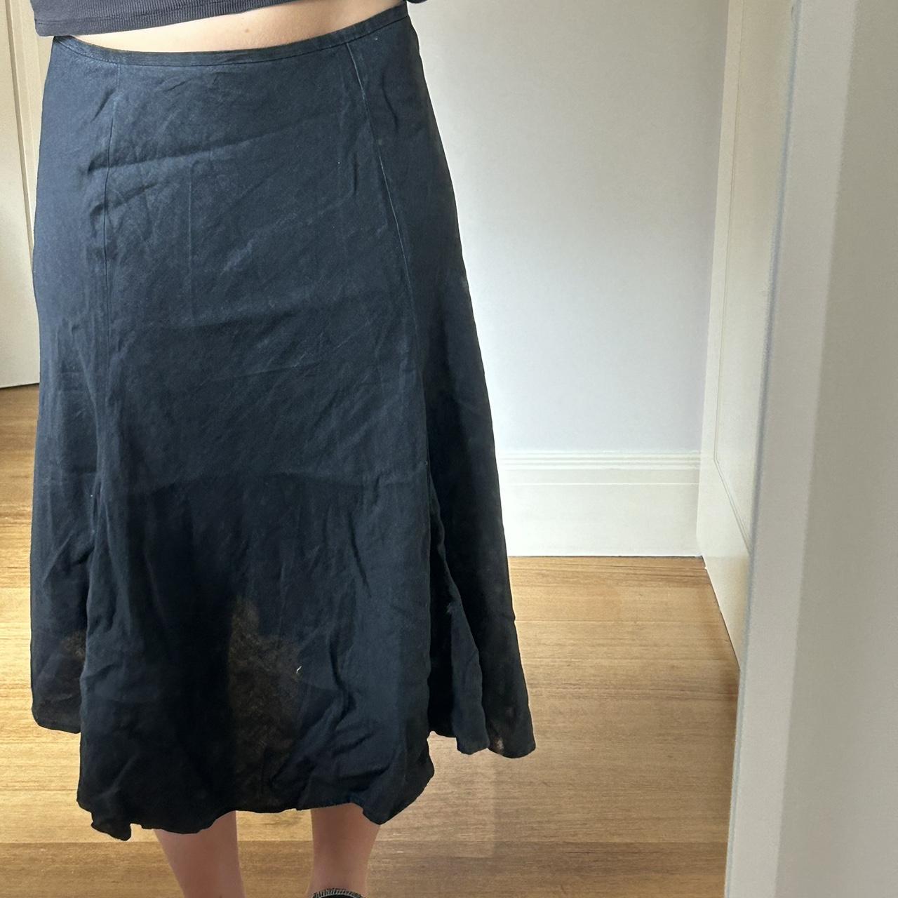 Witchery Black Linen Skirt Size 12 Very Cute Tiny Depop