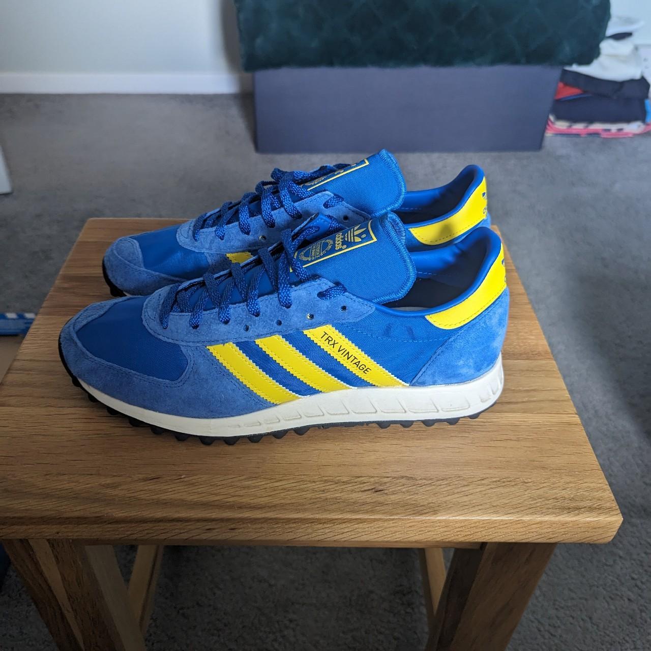Adidas TRX Vintage - Blue & Yellow Amazing... - Depop
