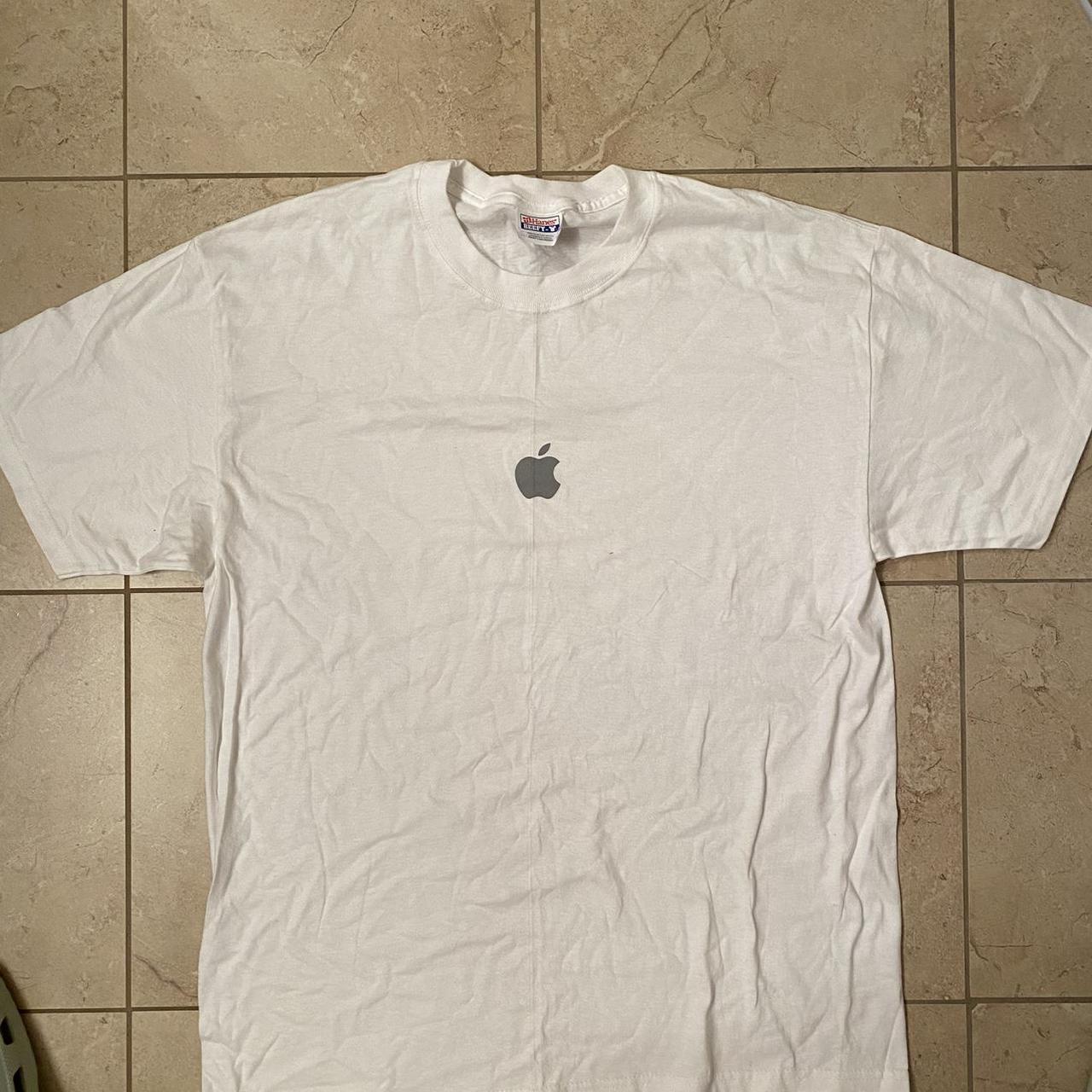 Vintage Apple shirt Late 90s Size large Mini logo... - Depop