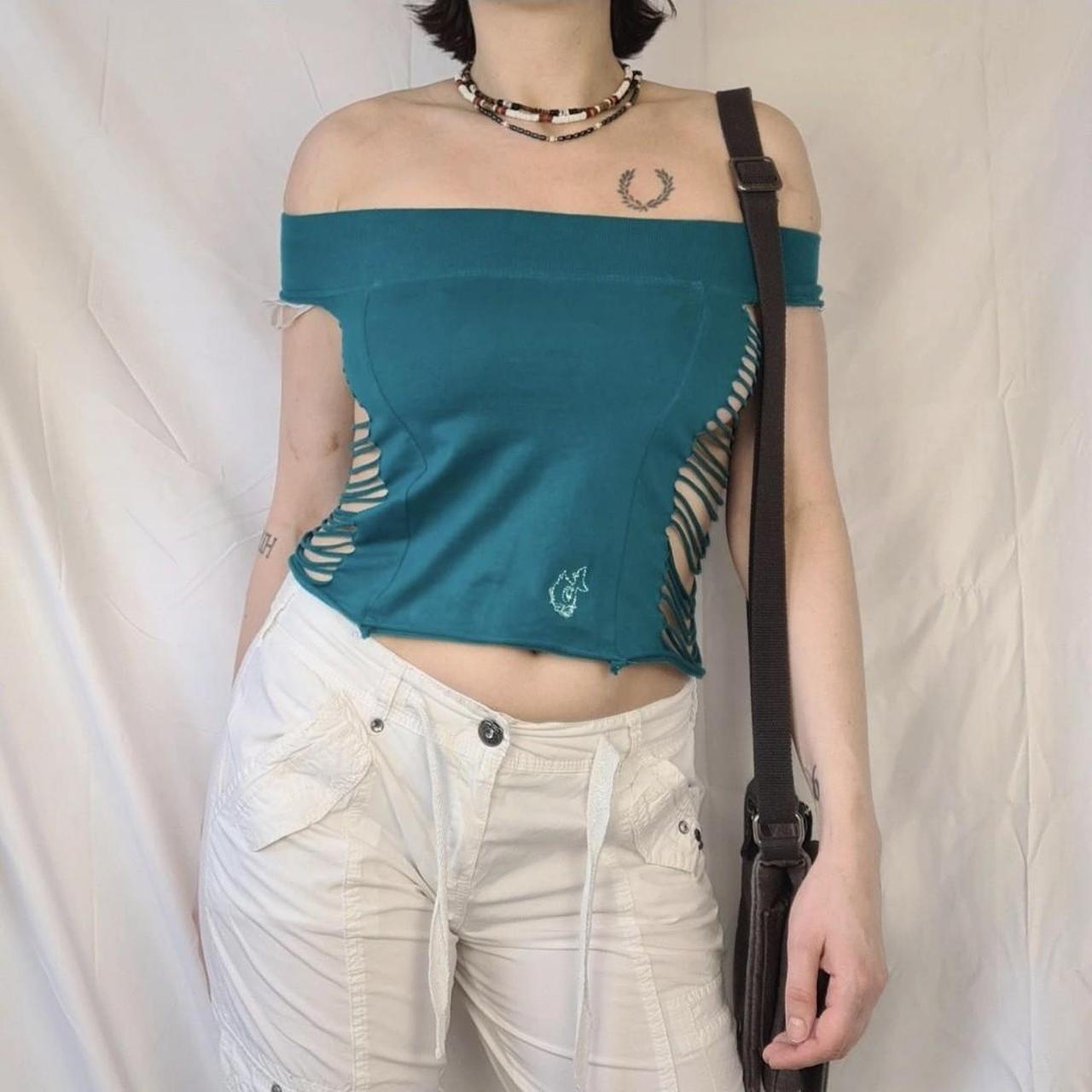 Vintage punkyfish skirt or top y2k 90s cyber... - Depop