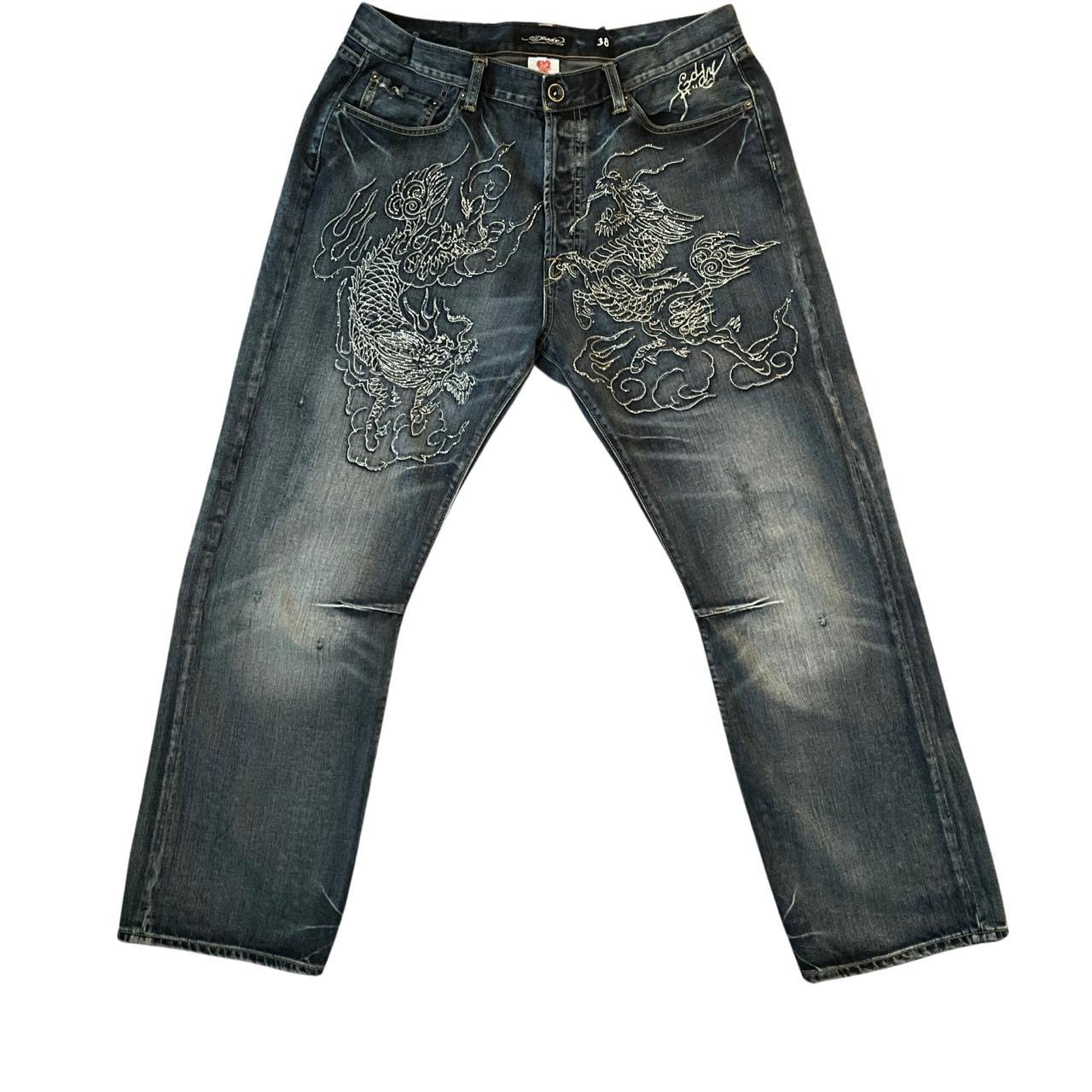 Vintage Ed hardy dragon jeans Great... - Depop