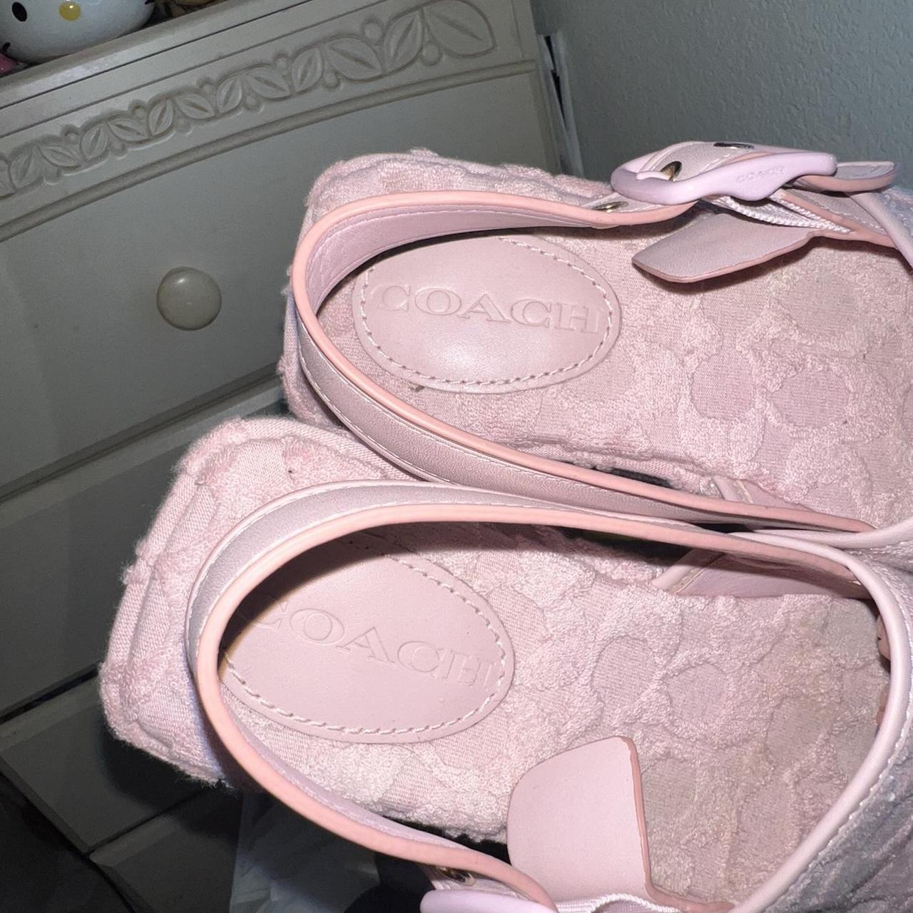 Coach Women's Pink Sandals | Depop