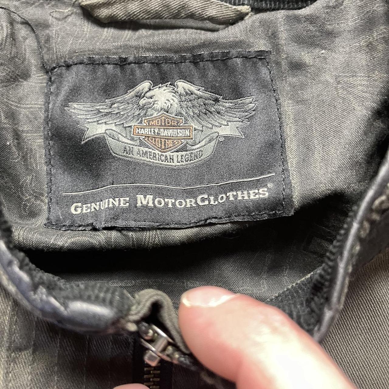 Harley Davidson biker motorcycle jacket Broke in... - Depop
