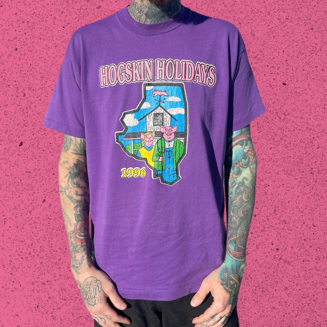 Vintage tourist shirt Hogskin holidays festival... - Depop