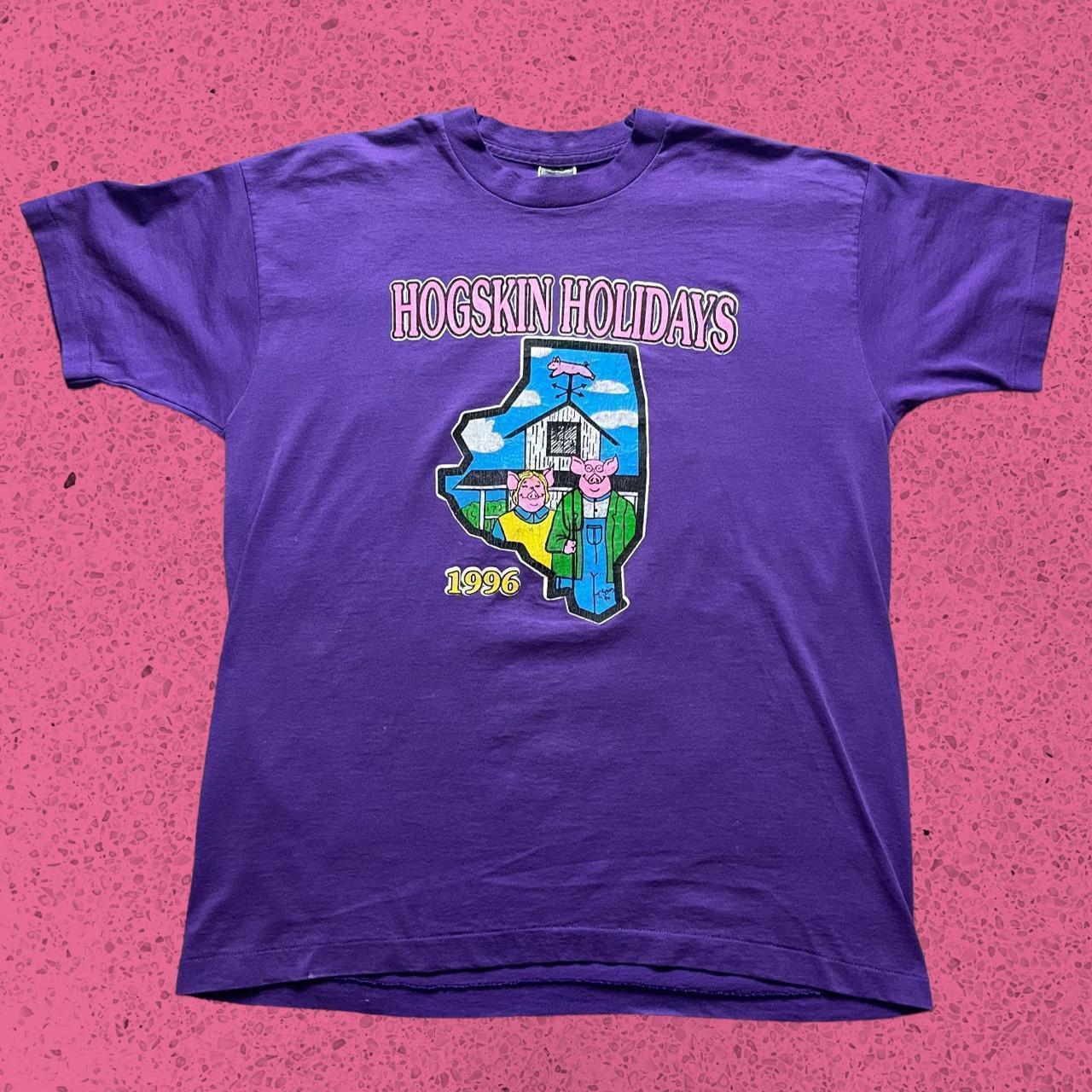 Vintage tourist shirt Hogskin holidays festival... - Depop