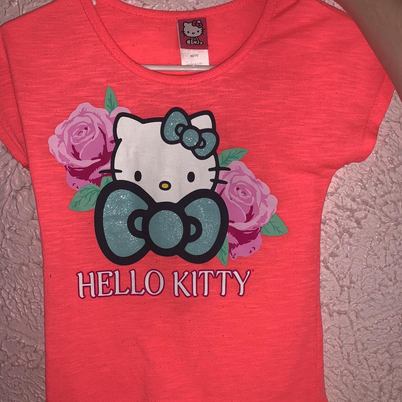 Hello Kitty Pink and Blue T-shirt | Depop