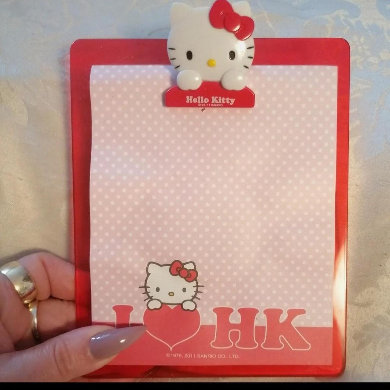 Hello kitty note pad clip board stationary - Depop