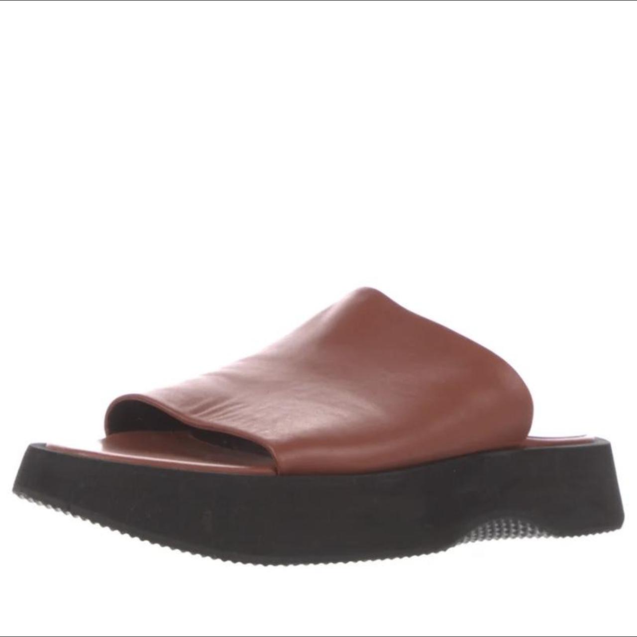 staud red leather slides Gorgeous color and so... - Depop