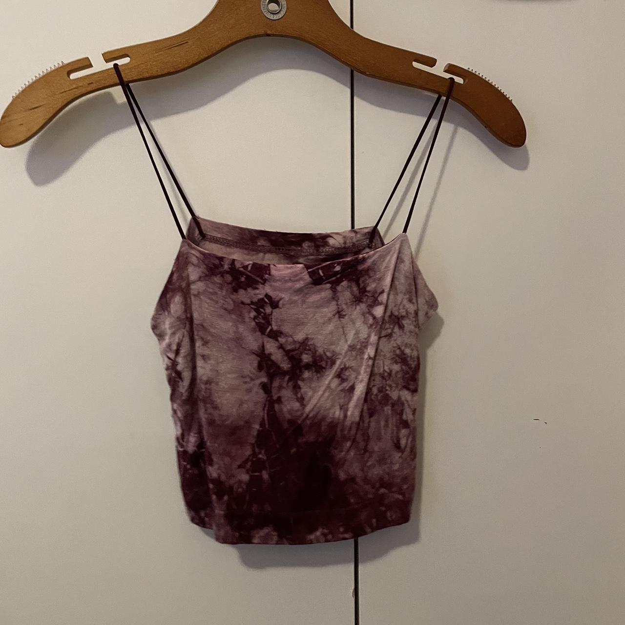 American Eagle tie dye tank Burgundy tie dye Very... - Depop