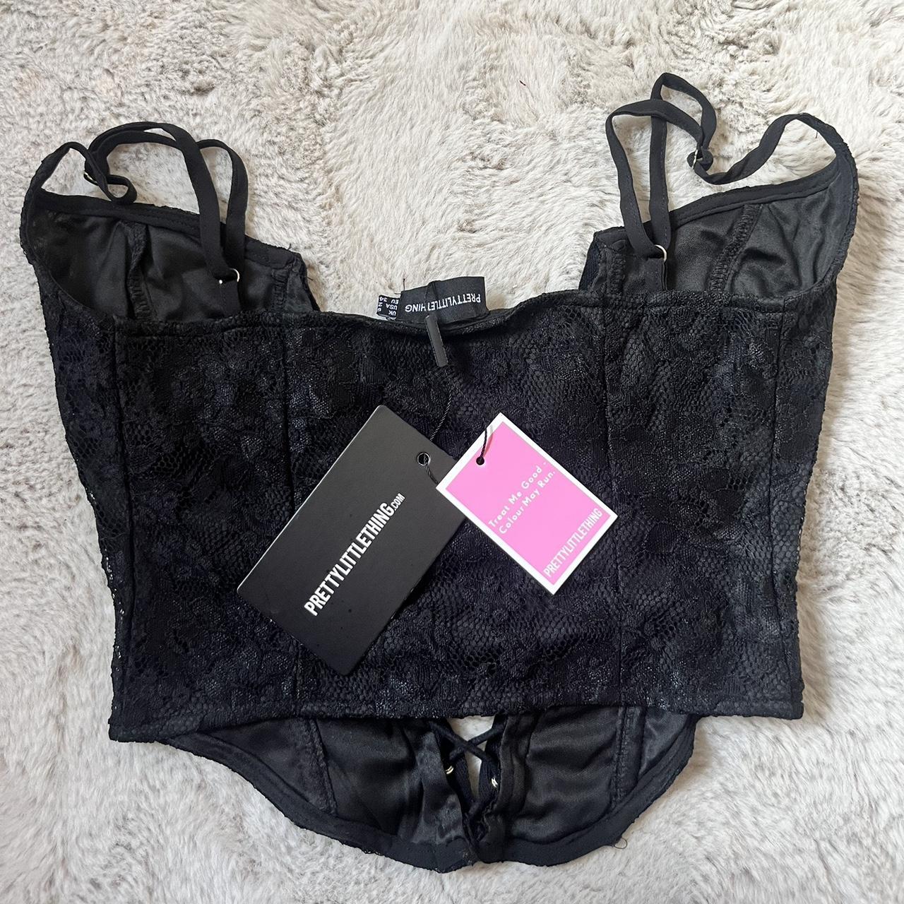 plt black lace corset size 6 brand new with... - Depop