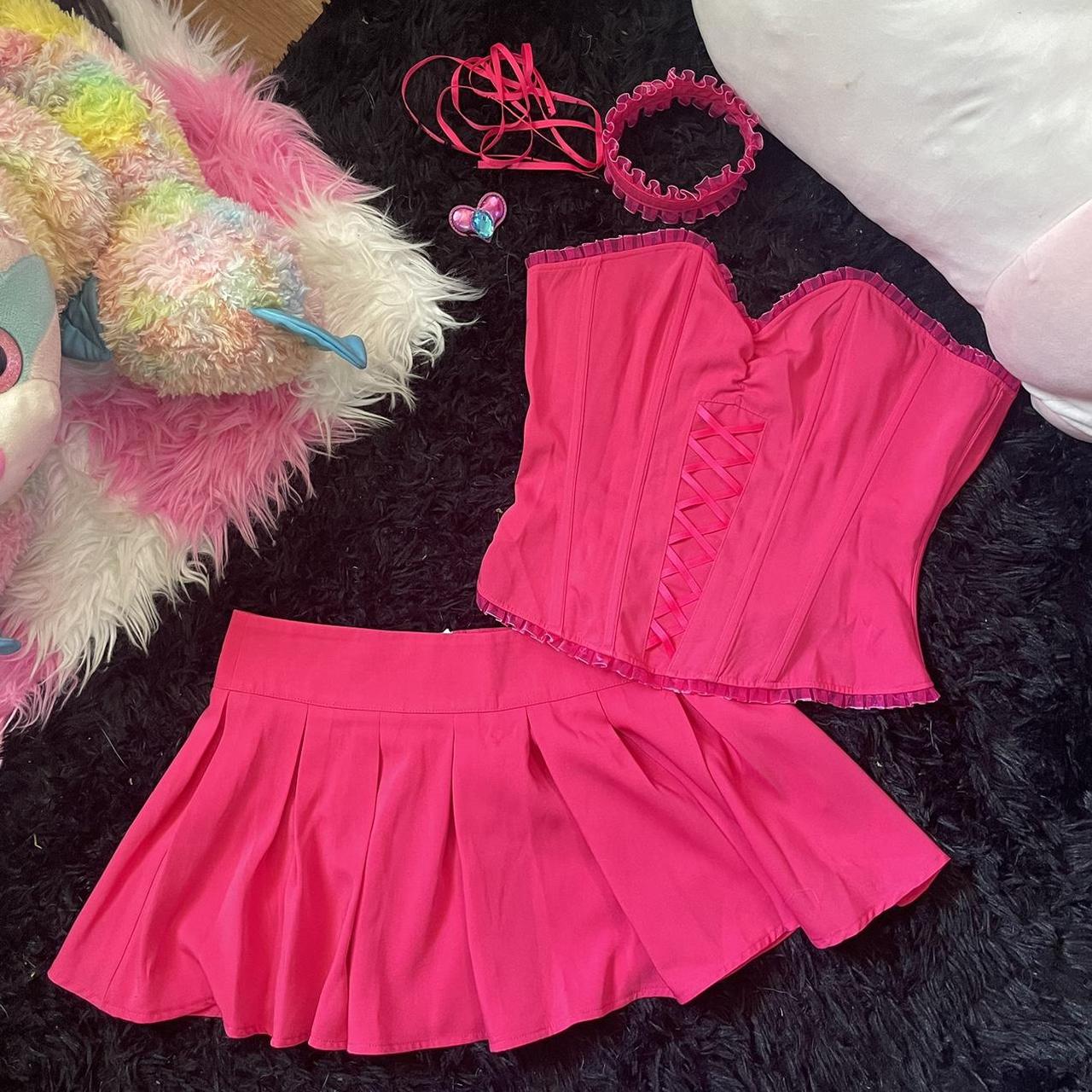 Princess Peach corset and skirt set, never worn.... - Depop