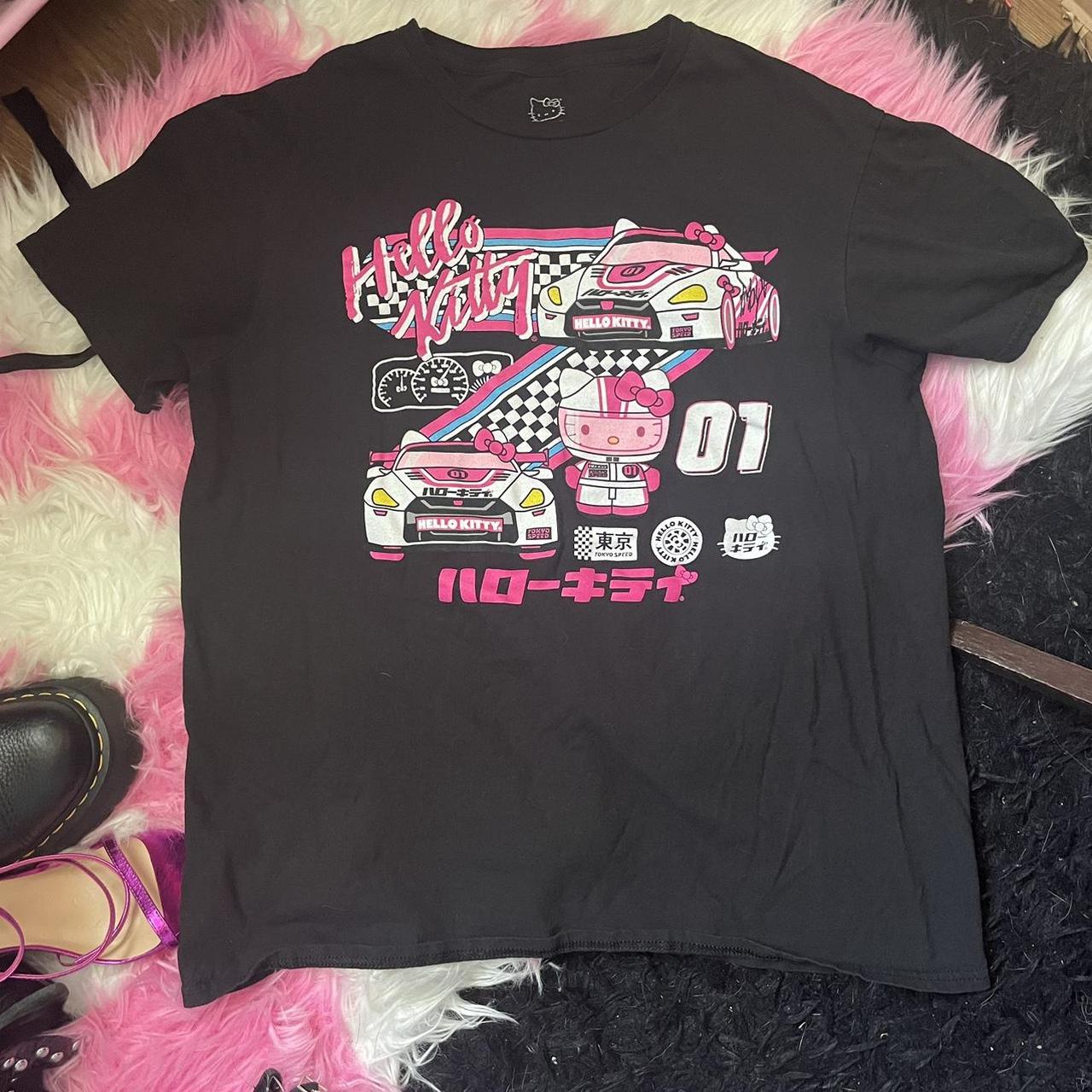 Hello Kitty Racer car shirt - Depop