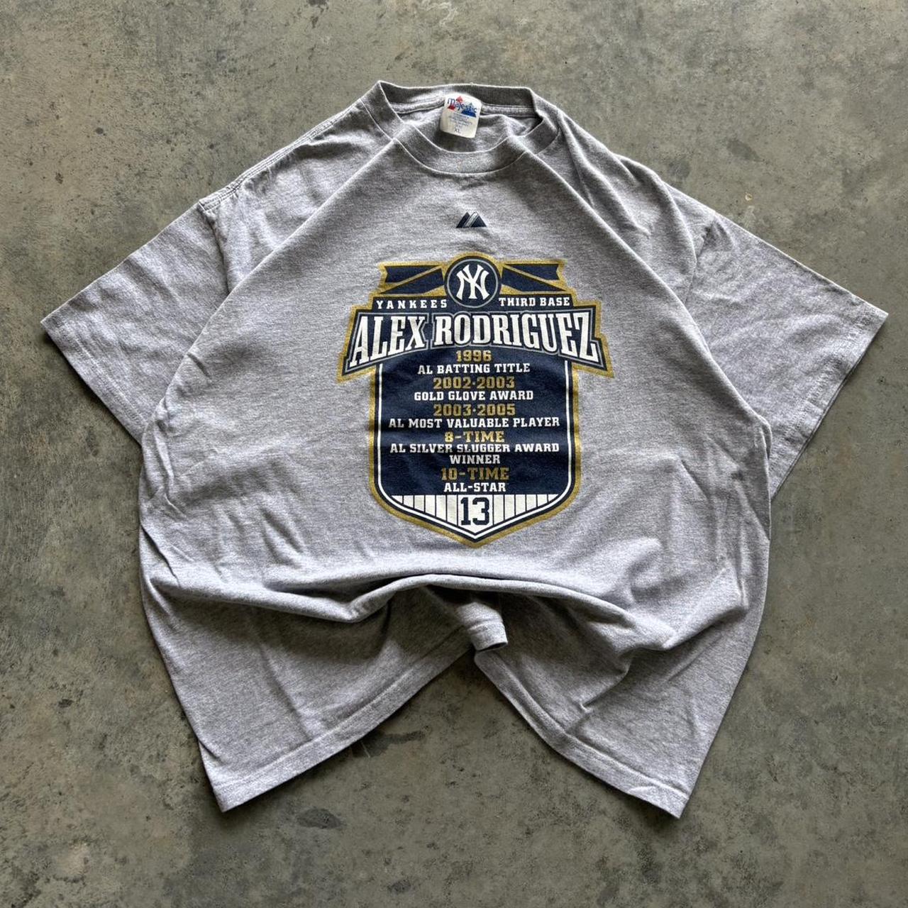 Y2K Alex Rodriguez New York Yankees T-shirt... | Depop