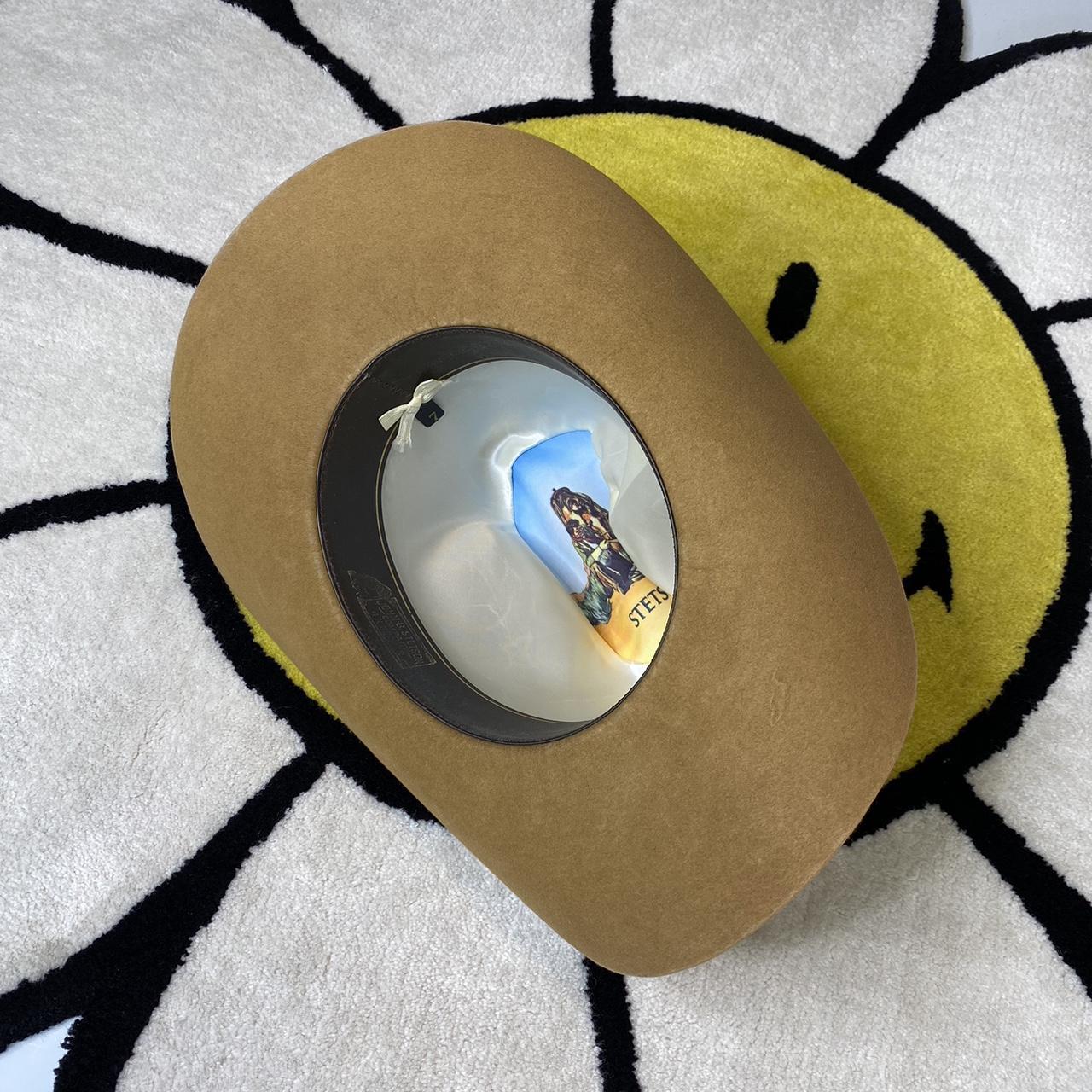 Vintage Stetson 4X Beaver Tan Cowboy Hat Size:... - Depop