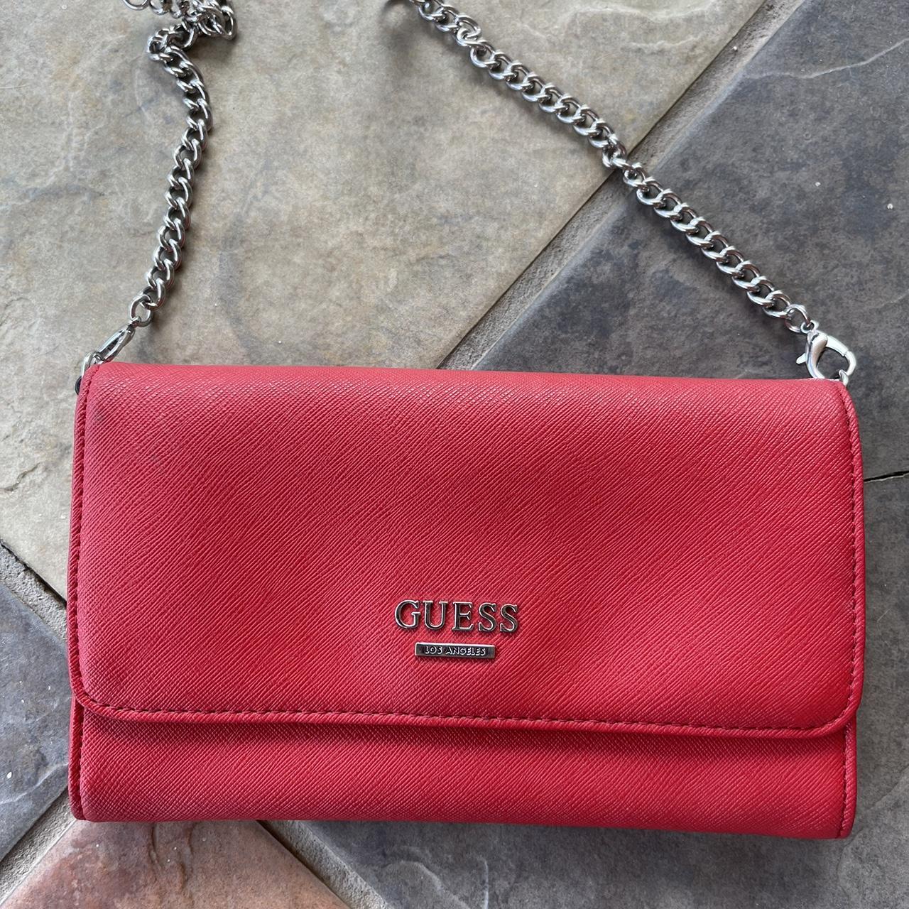 Red Guess shoulder bag - Depop