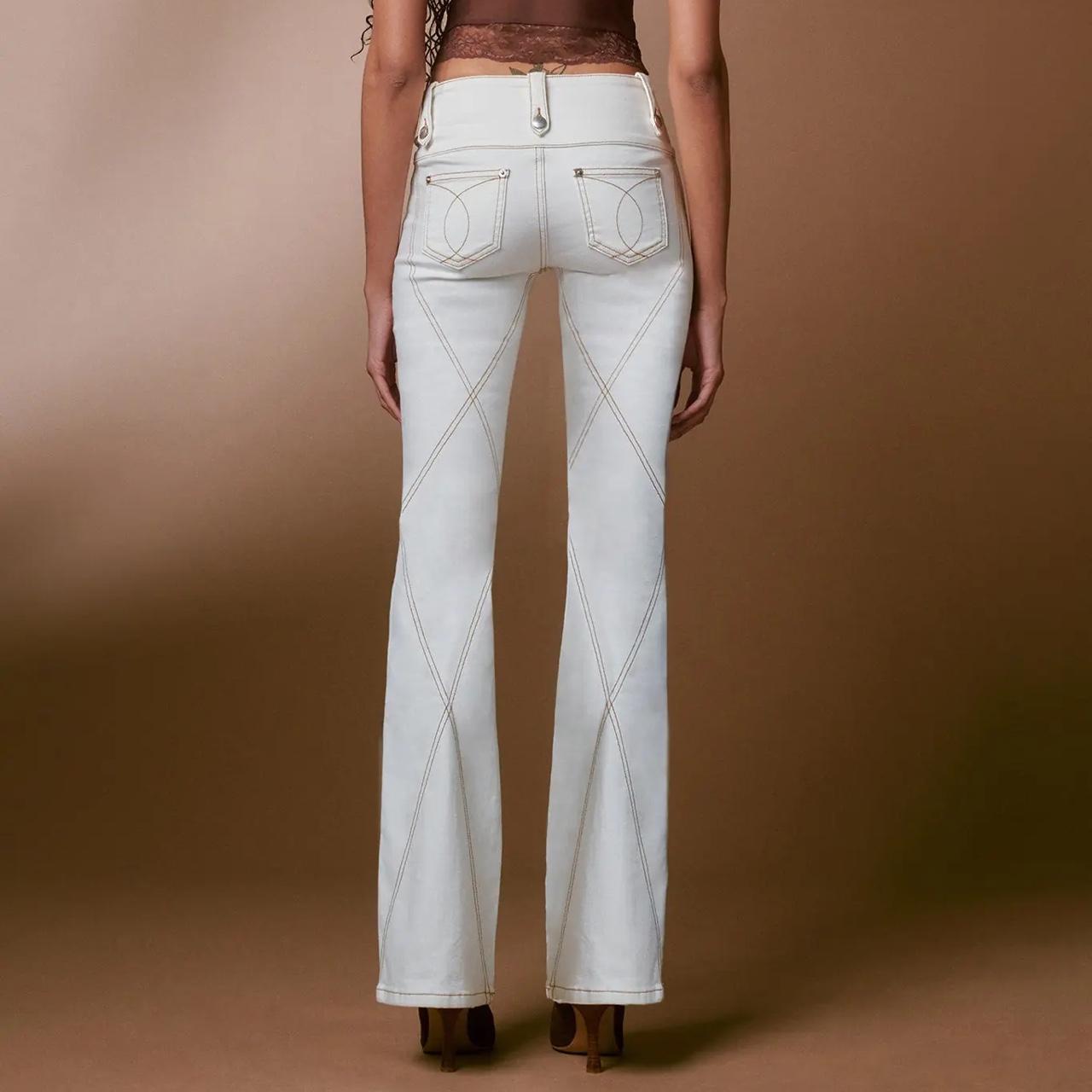 I am gia low rise white jeans Size XXS #iamgia... - Depop