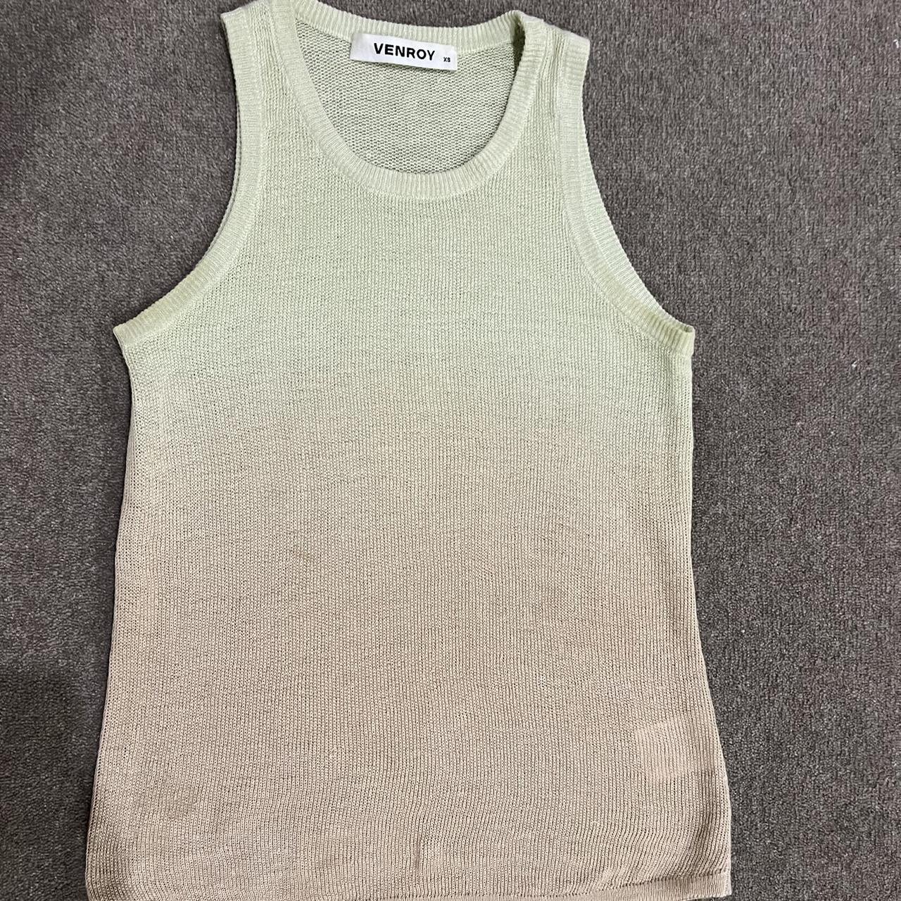 Venroy gradient tank 100% linen Size Xs Minor... - Depop