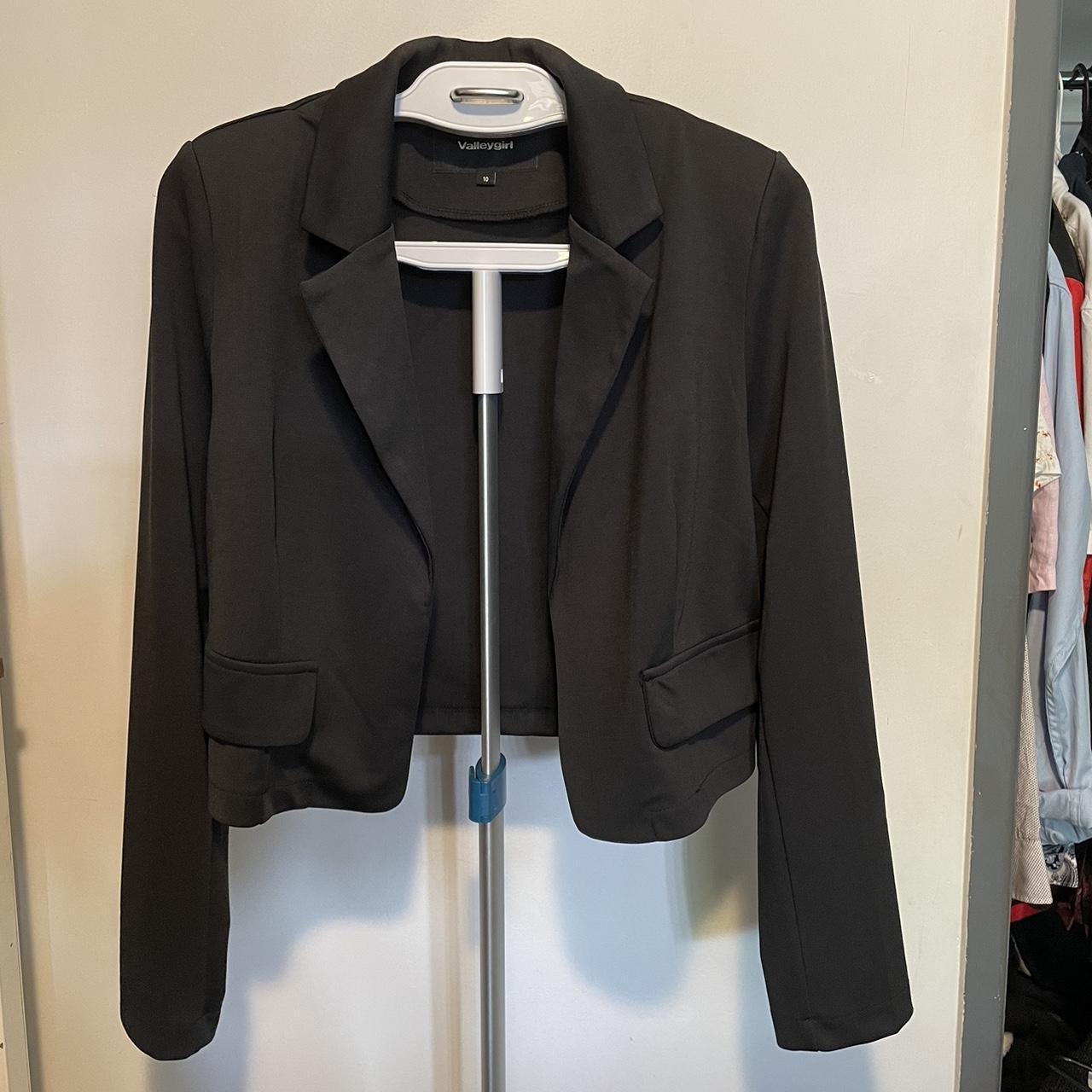 Black tailored suit jacket New without tags Size 10 - Depop