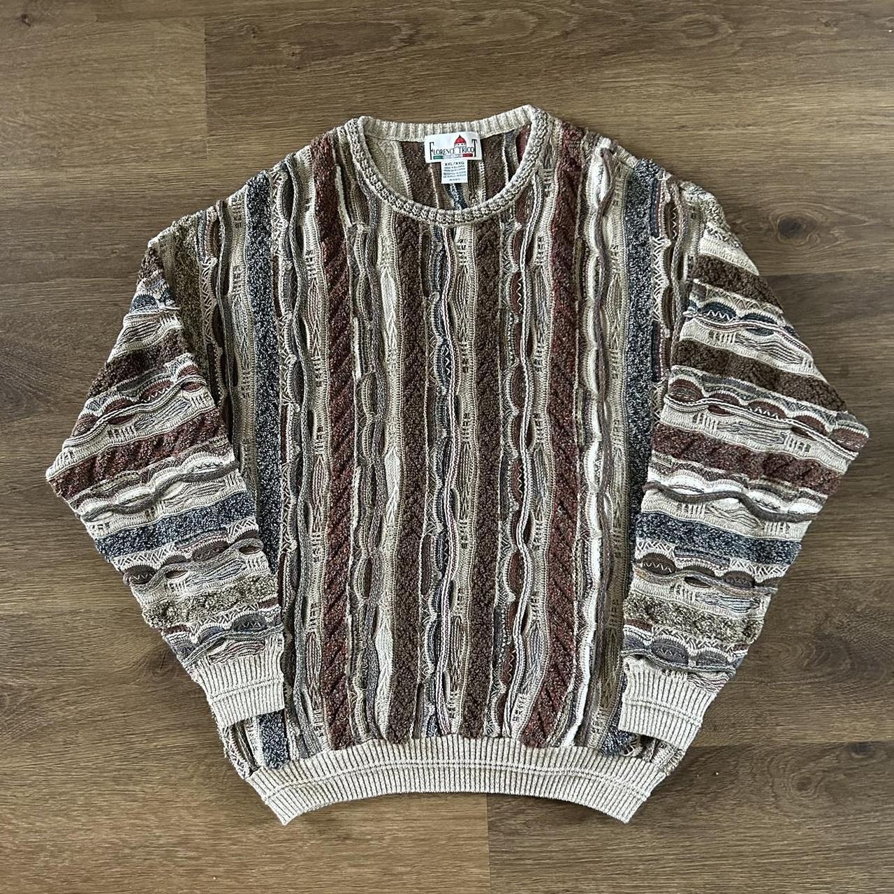 COOGI style neutral tones chunky knit sweater brand... - Depop
