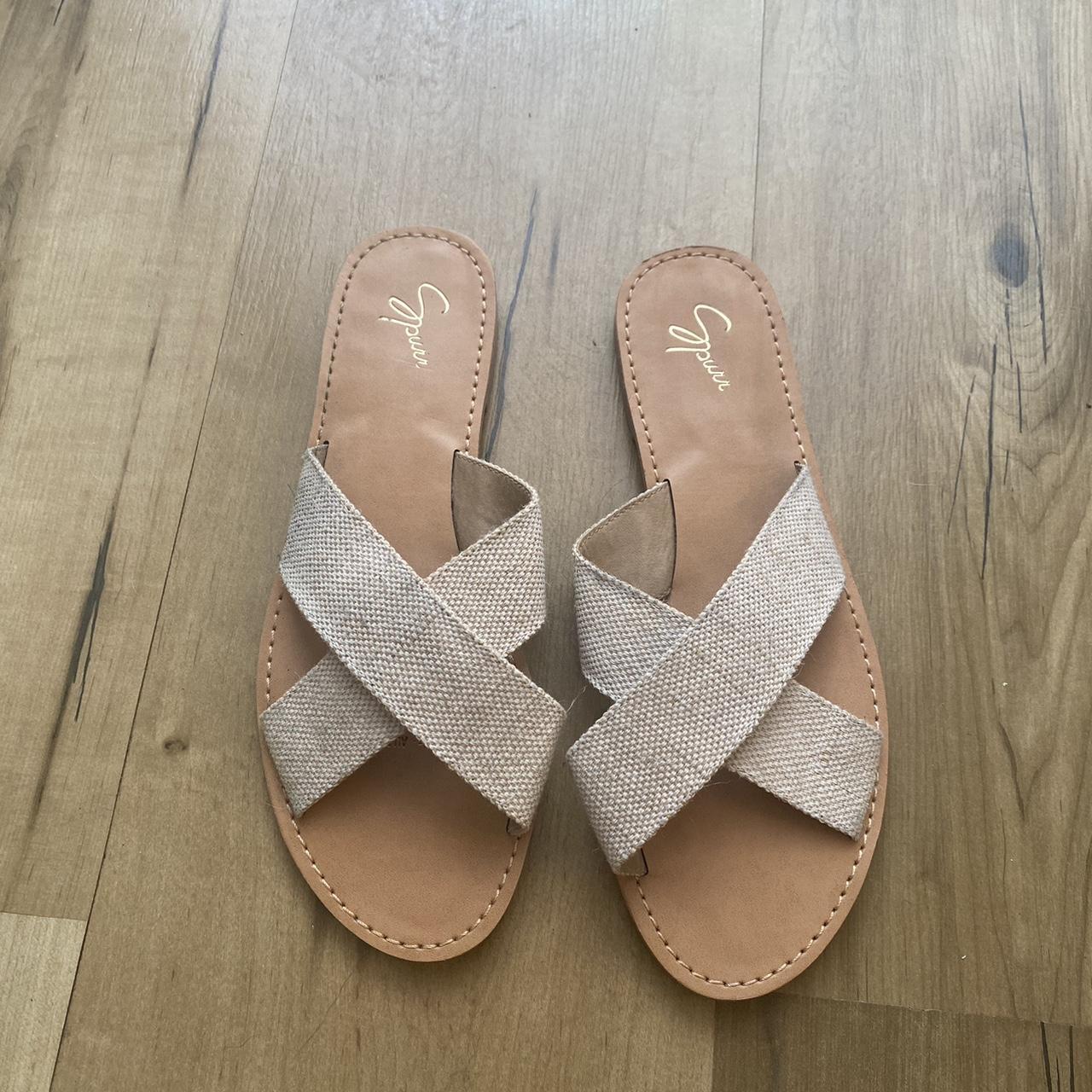 Cute Cross Slides / Sandals - size au 8 Cutest... - Depop
