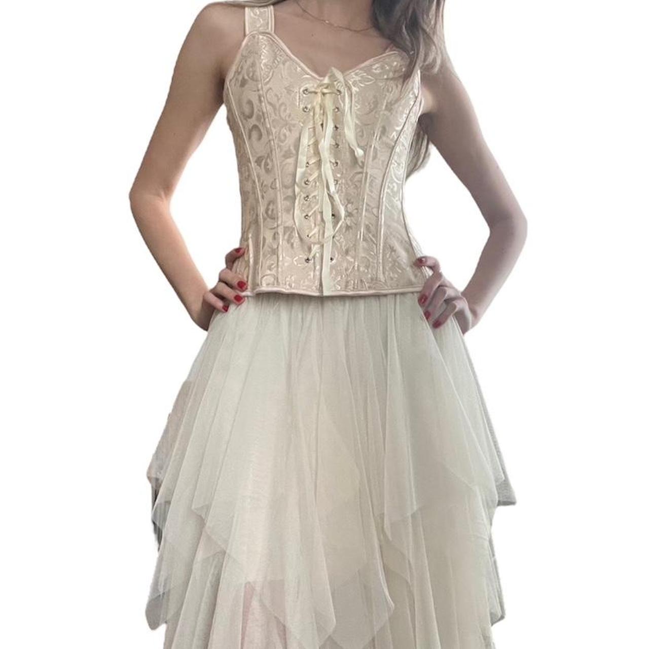 off white/ cream corset size small i got the corset... - Depop