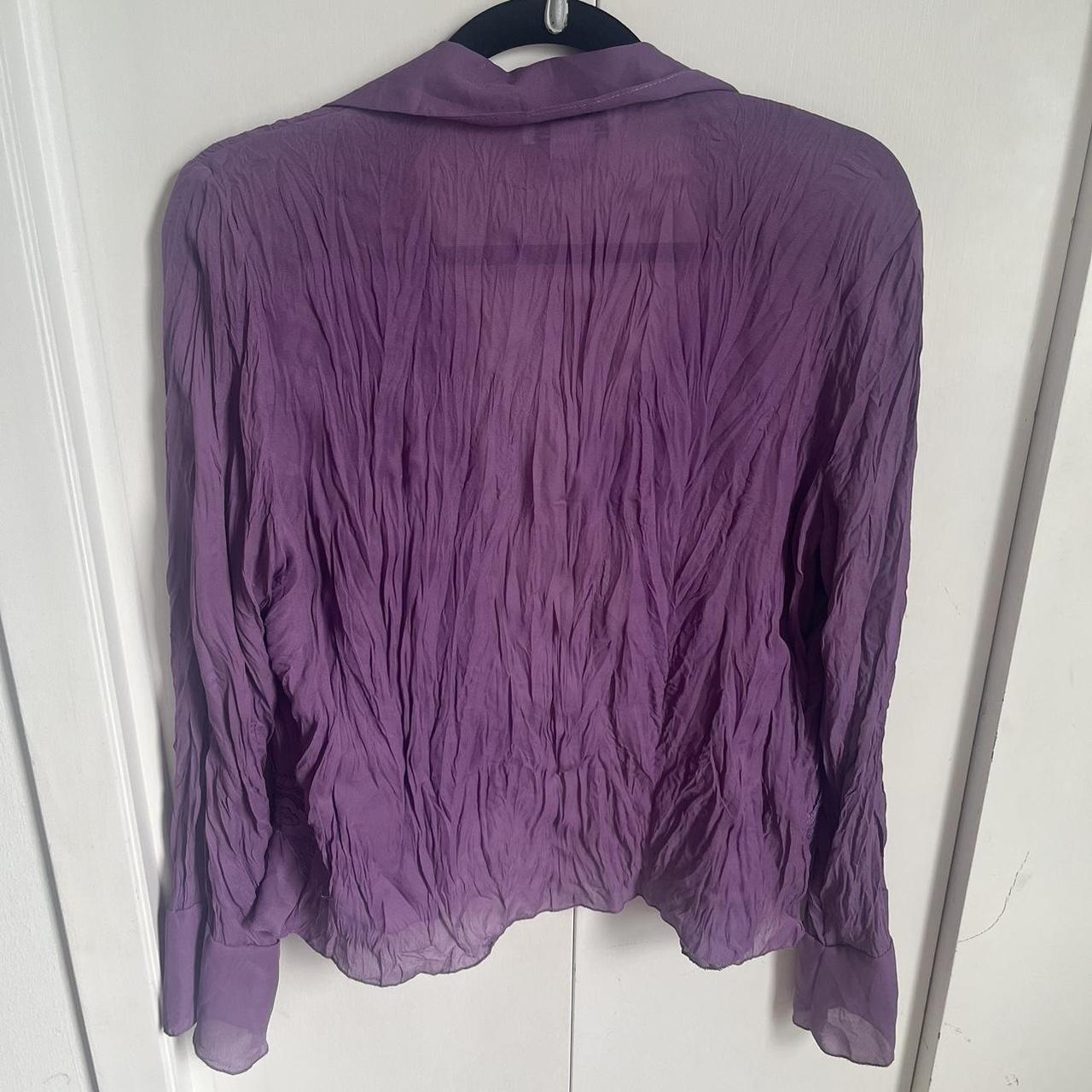 vintage lace frilly button up soo cute frilly lace... - Depop