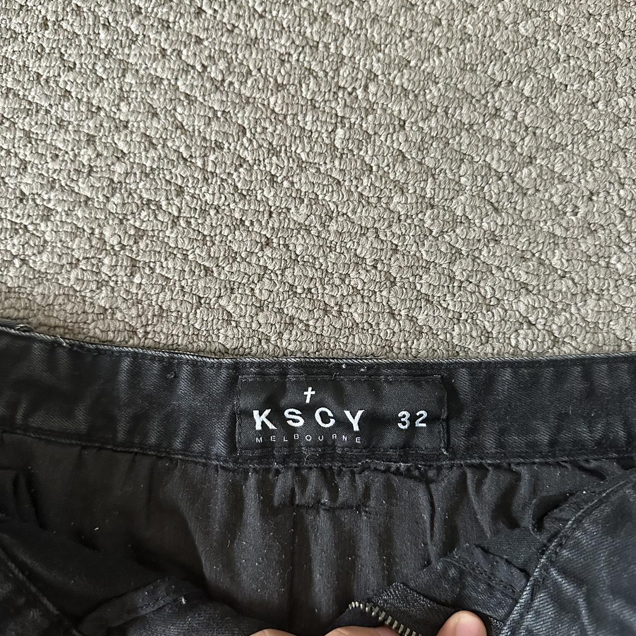 KSCY ripped skinny jean shorts - size 32 waist -... - Depop