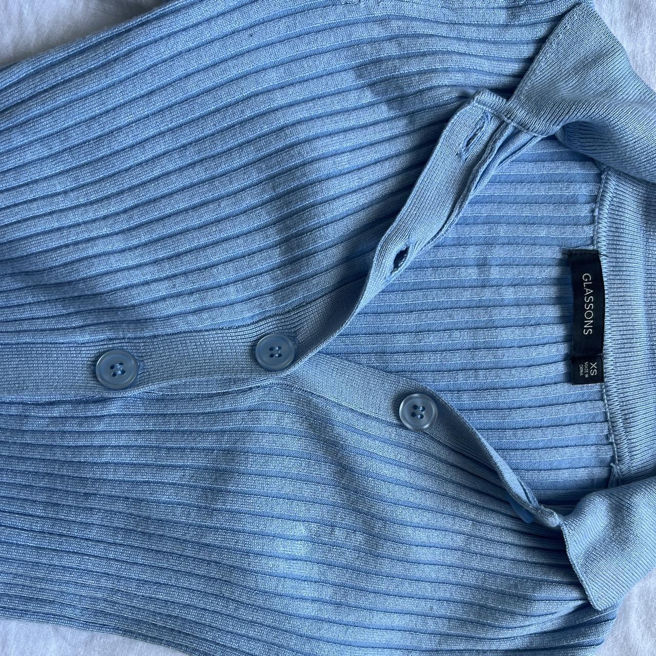Glassons - Baby Blue button up long sleeve Super... - Depop