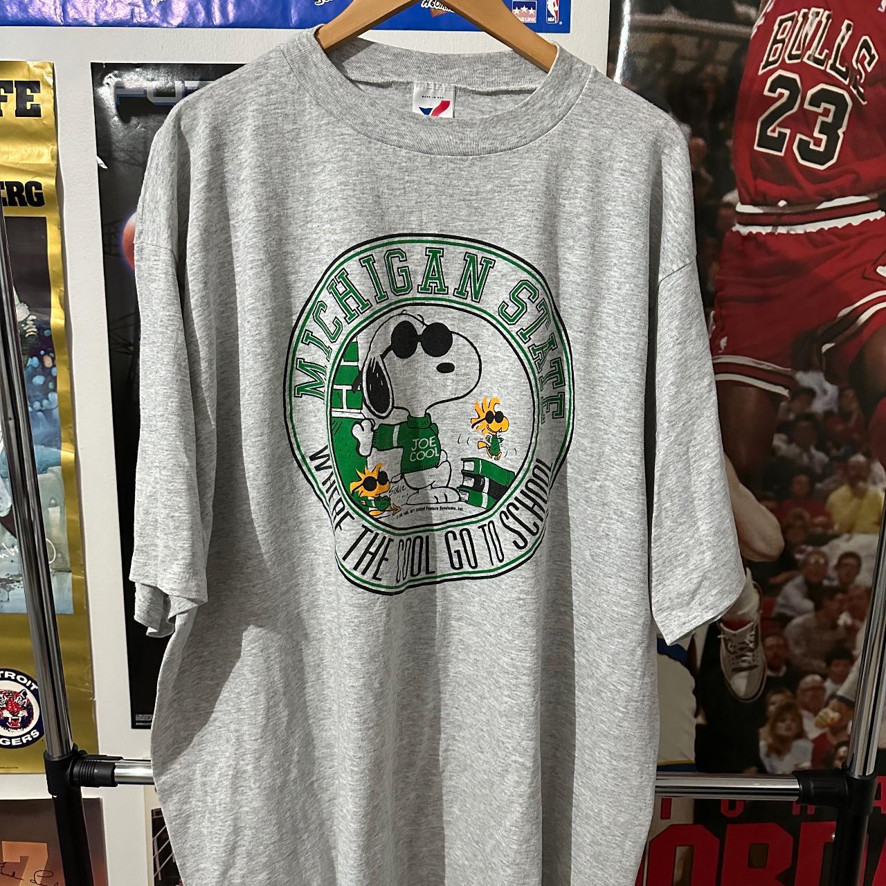 Vintage 90s Crazy Rare Michigan State Snoopy College... - Depop