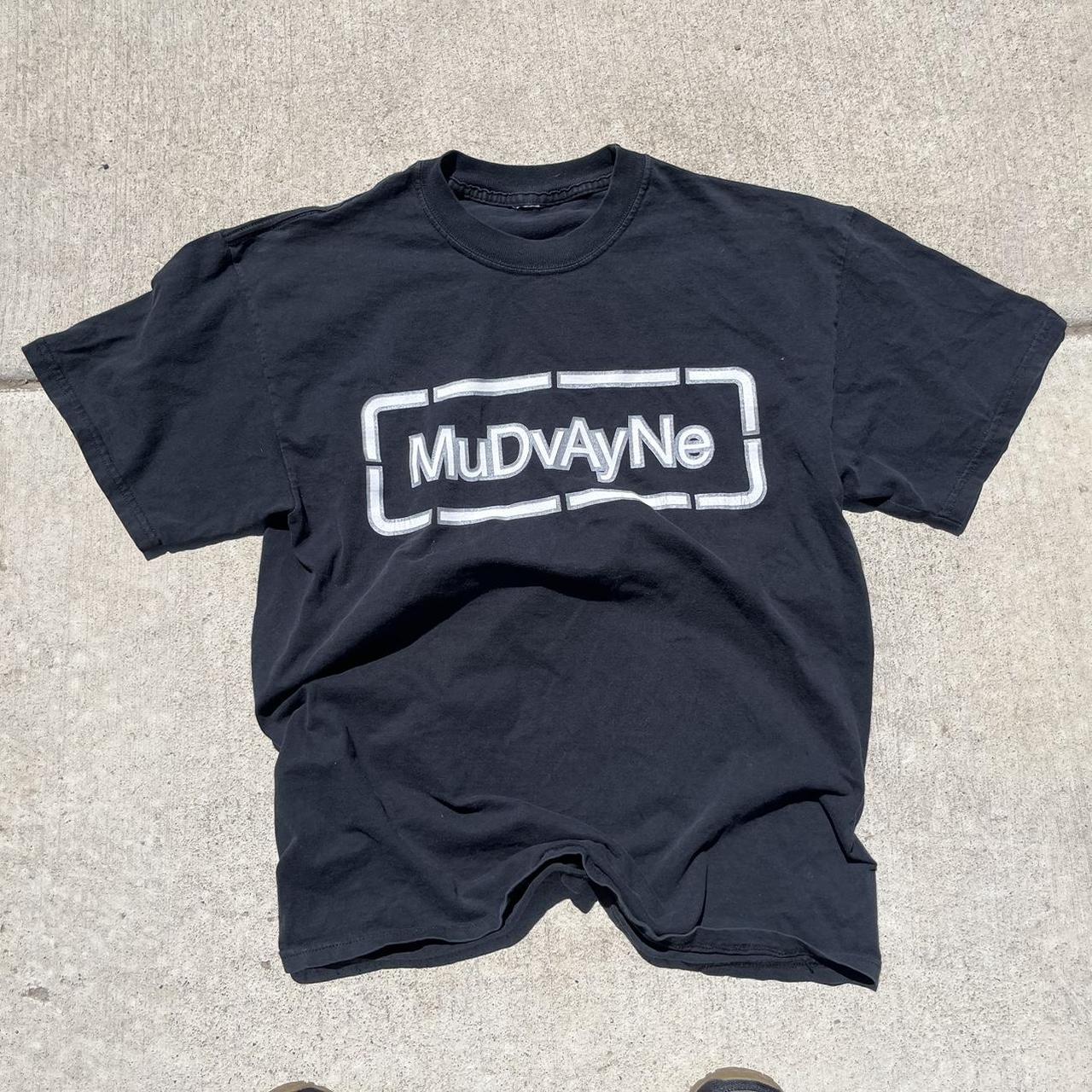 2001 Mudvayne black shirt Size L Nu metal punk rock... - Depop