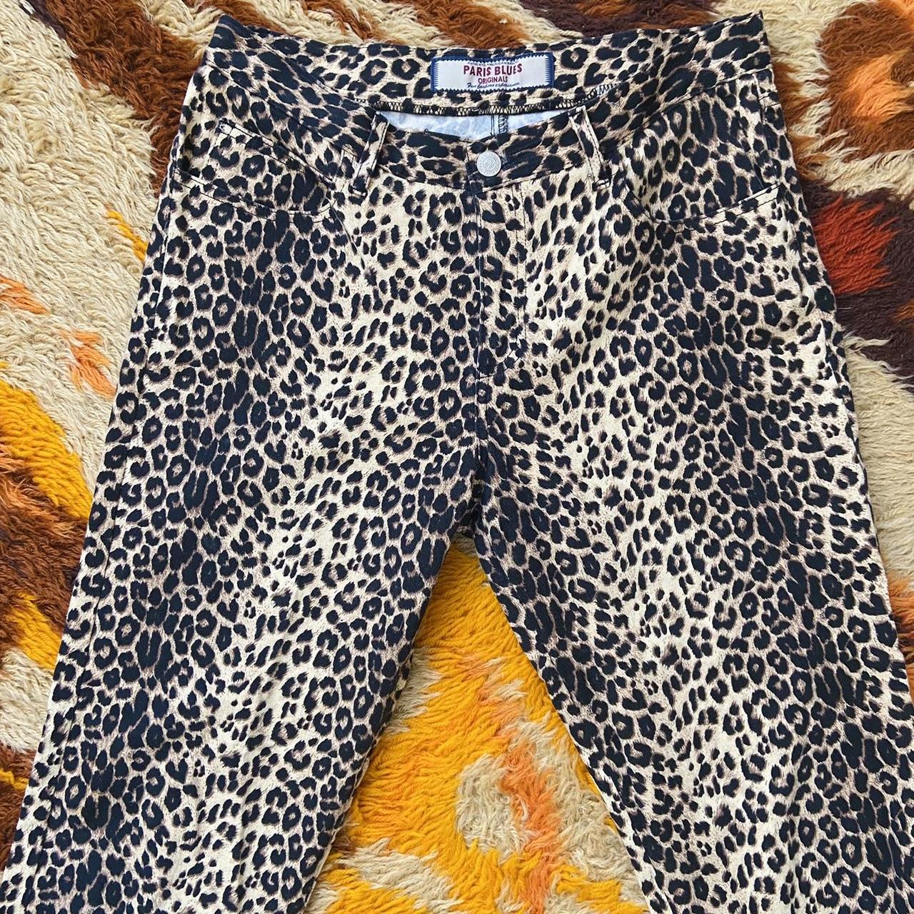 Vintage 90s Leopard Print Paris Blues Pants!! So rad... | Depop
