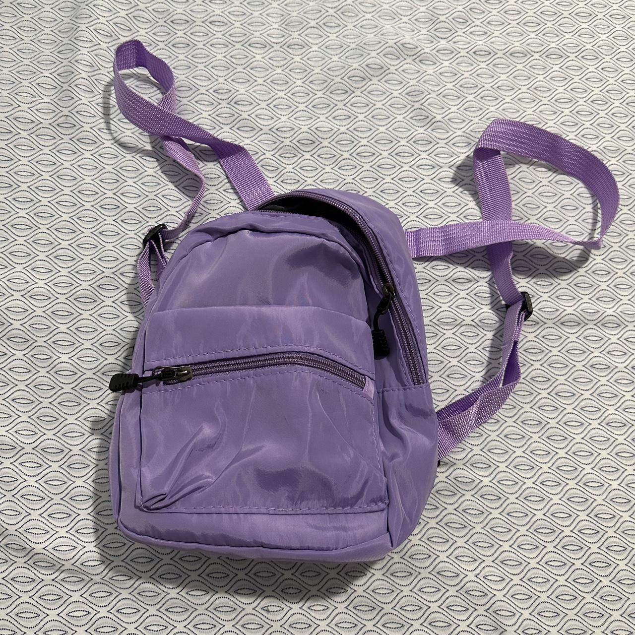 shein mini purple backpack worn once for a dora the... - Depop