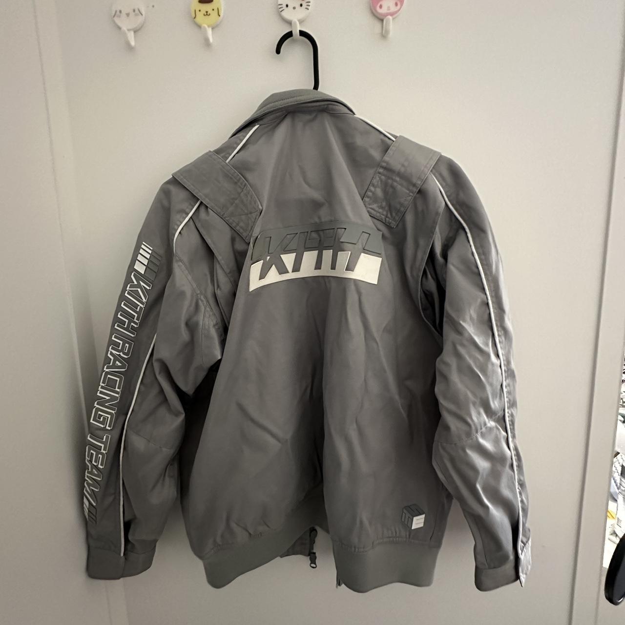 Grey Kith Racer Jacket -there is a little brown... - Depop