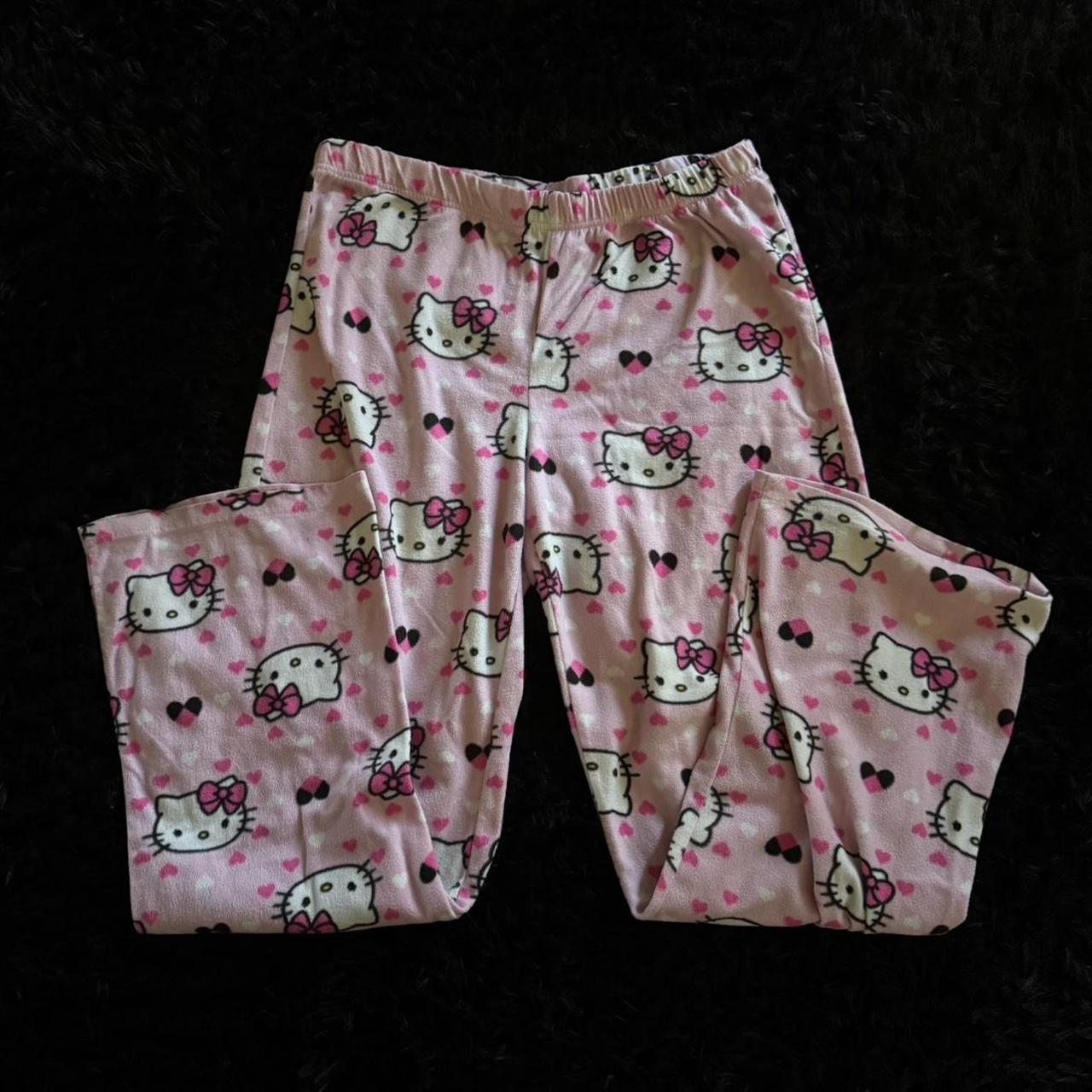 pastel pink hello kitty pj pants #hellokitty... | Depop