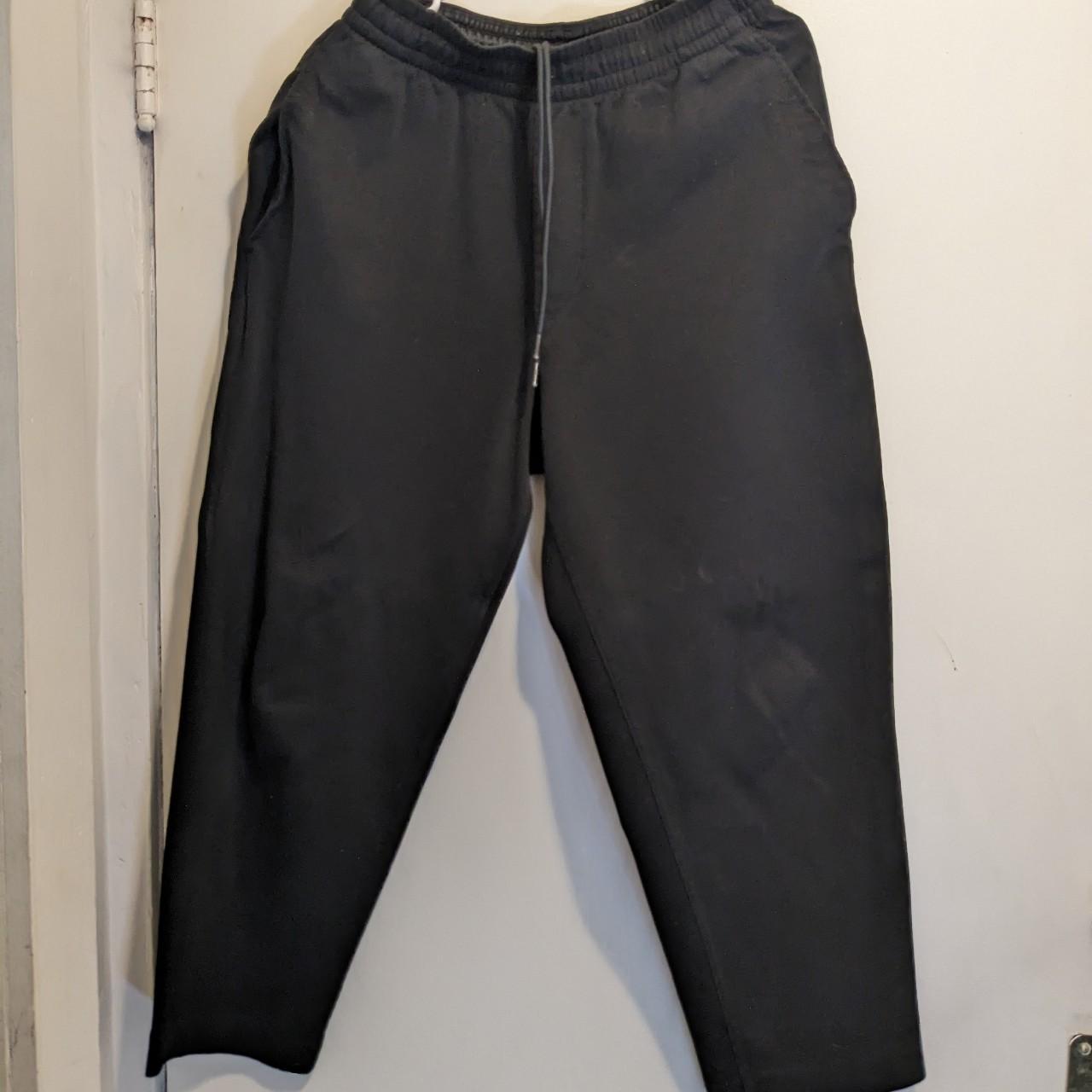 Uniqlo U French Ribbed Pants - Black Size: Men's... - Depop