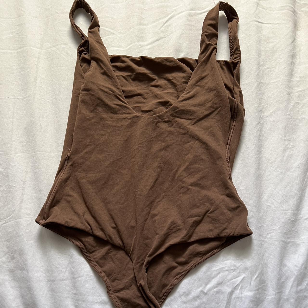 Brown skims body suit size Small! Only worn three... - Depop