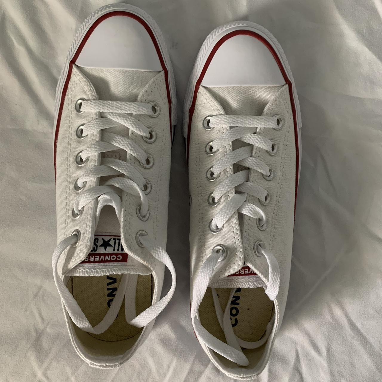 Converse Women's White Trainers | Depop