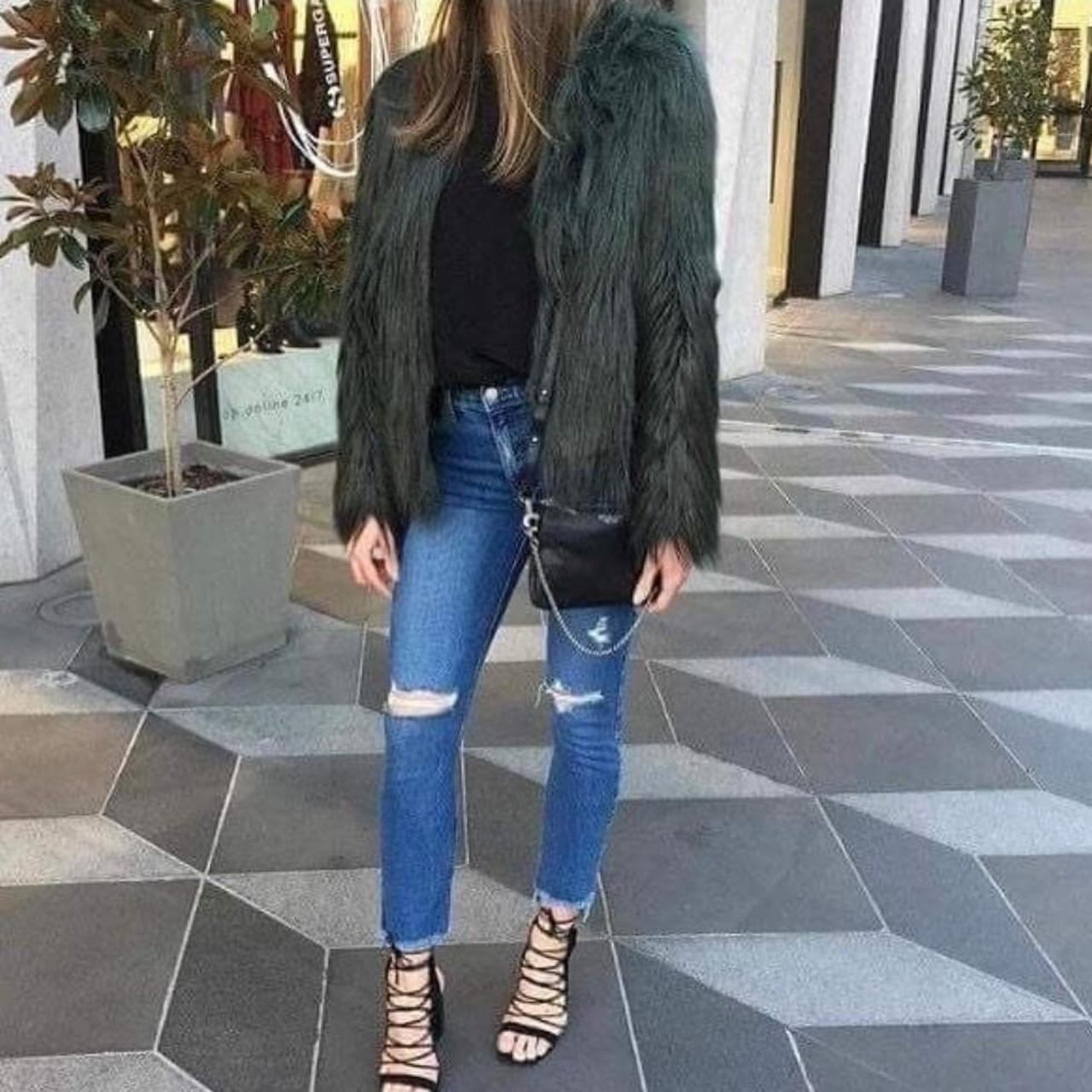 Unreal Fur Dream Jacket Forest Green Size S Great... - Depop