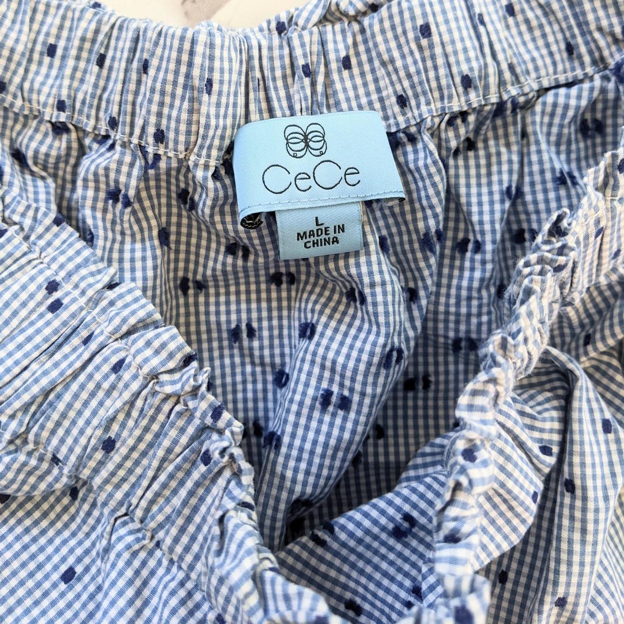 Cece Blue Off the Shoulder Blouse size Large - Depop