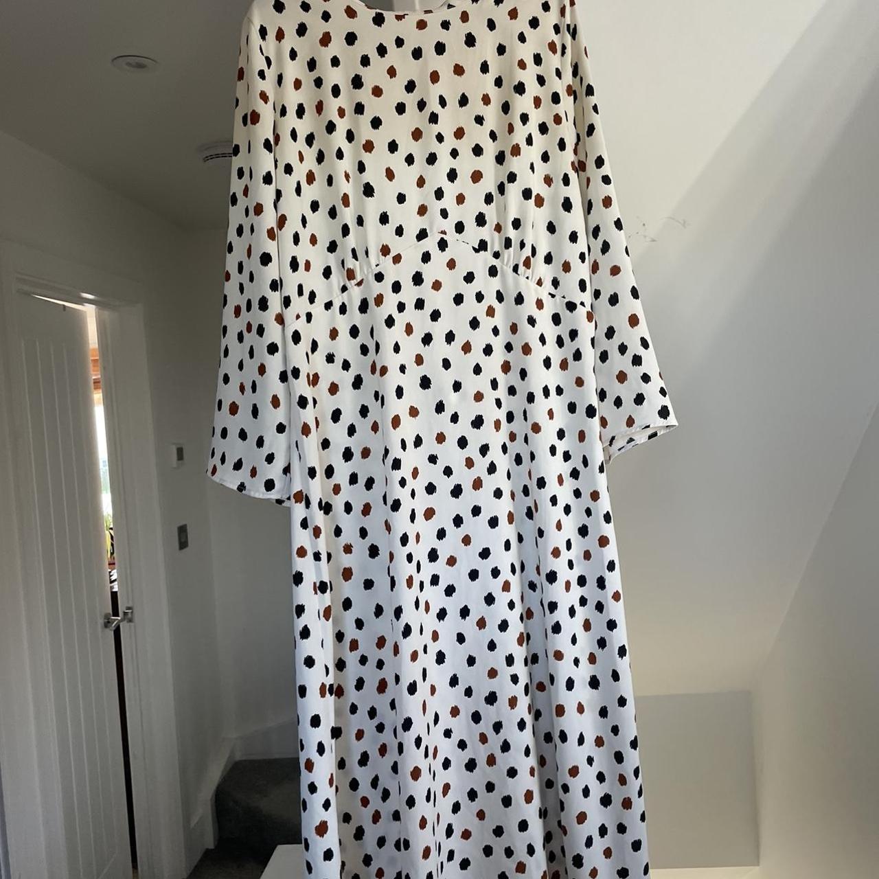 H&M spot dress with open back - Depop
