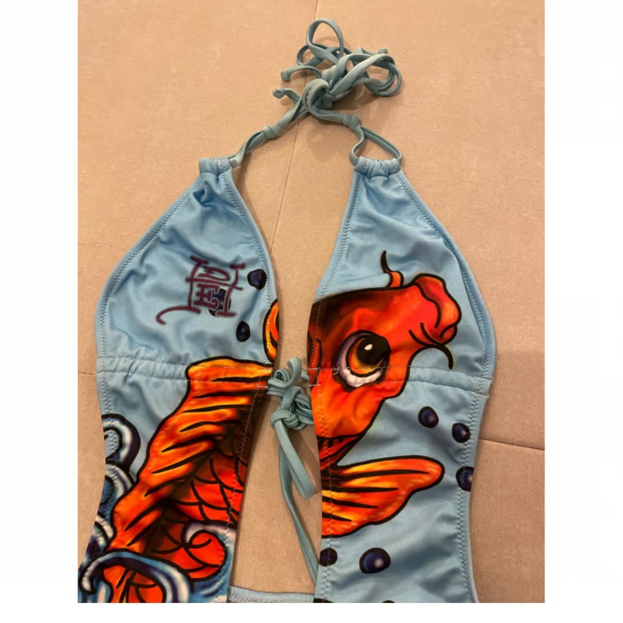 Ed Hardy One Piece Swimming Suit Great Condition!... - Depop