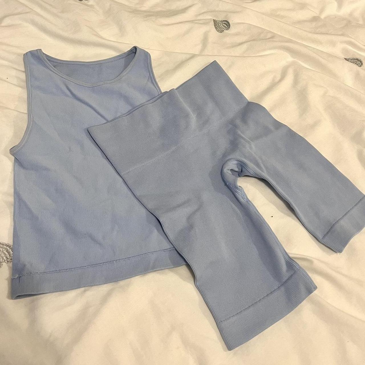 Primark Baby Blue Seamless Set >sold out... - Depop