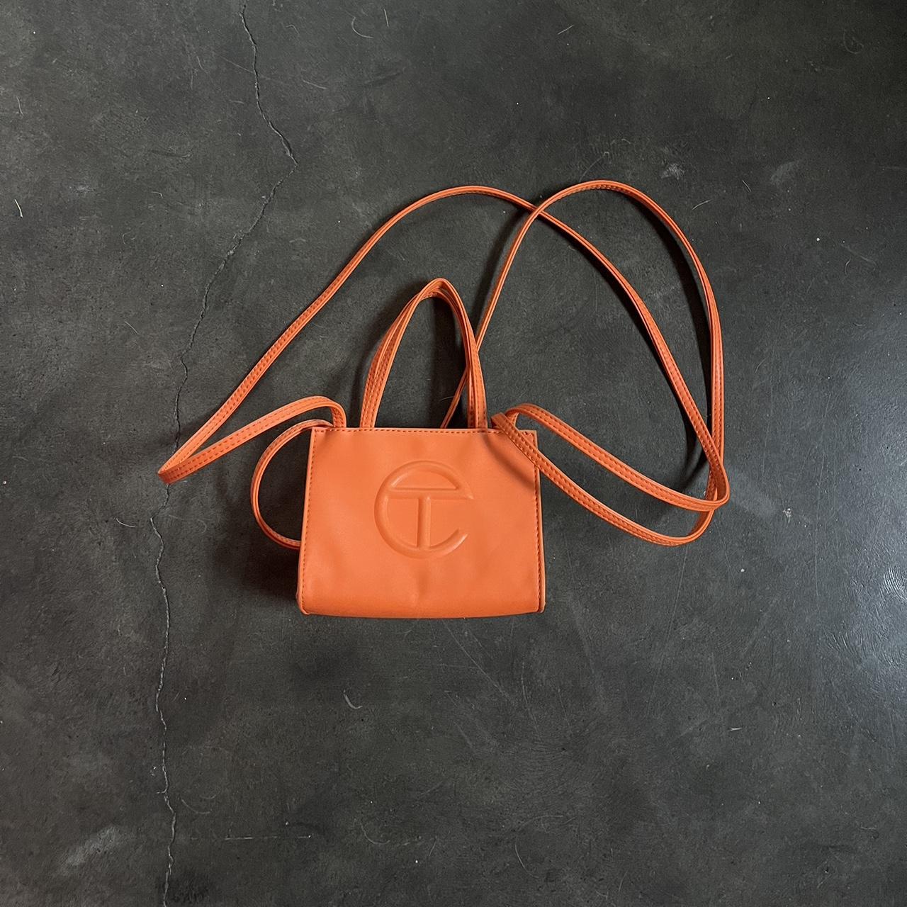 orange mini telfar bag , in like new... - Depop