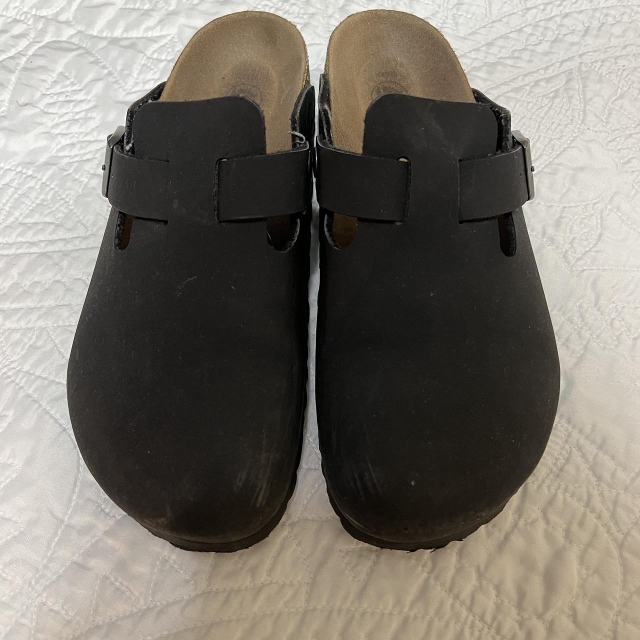 birkenstock boston clogs black - size 39 a little... - Depop
