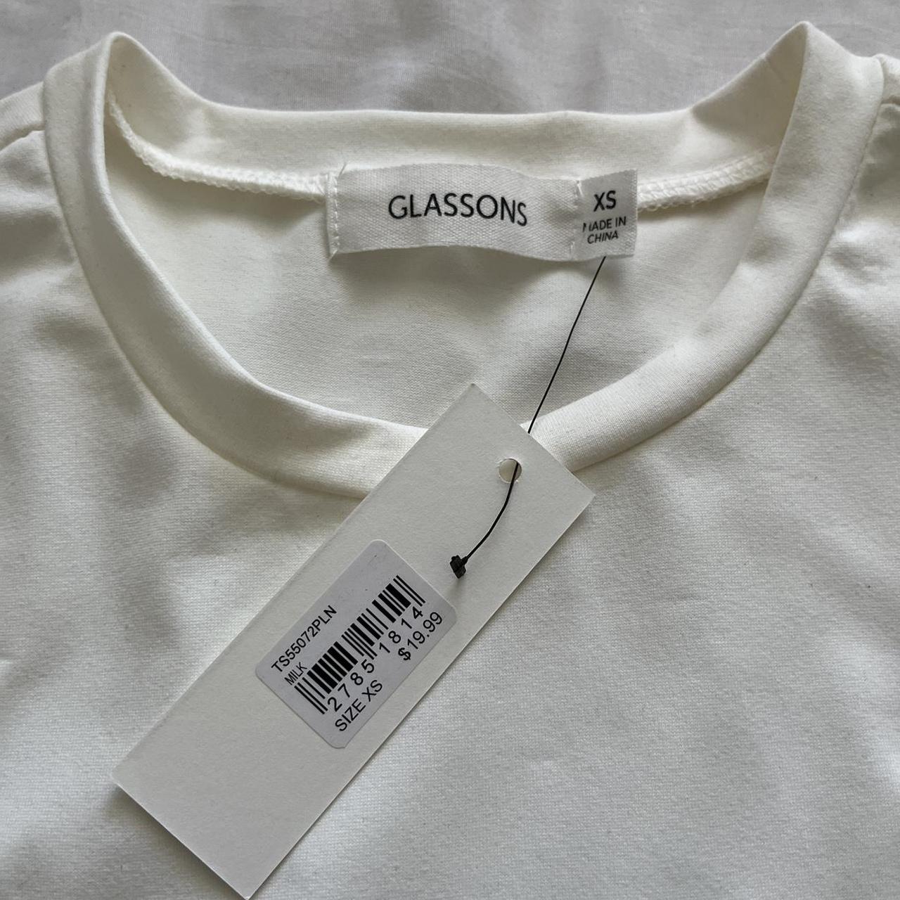 glassons white fitted tee soft stretchy... - Depop